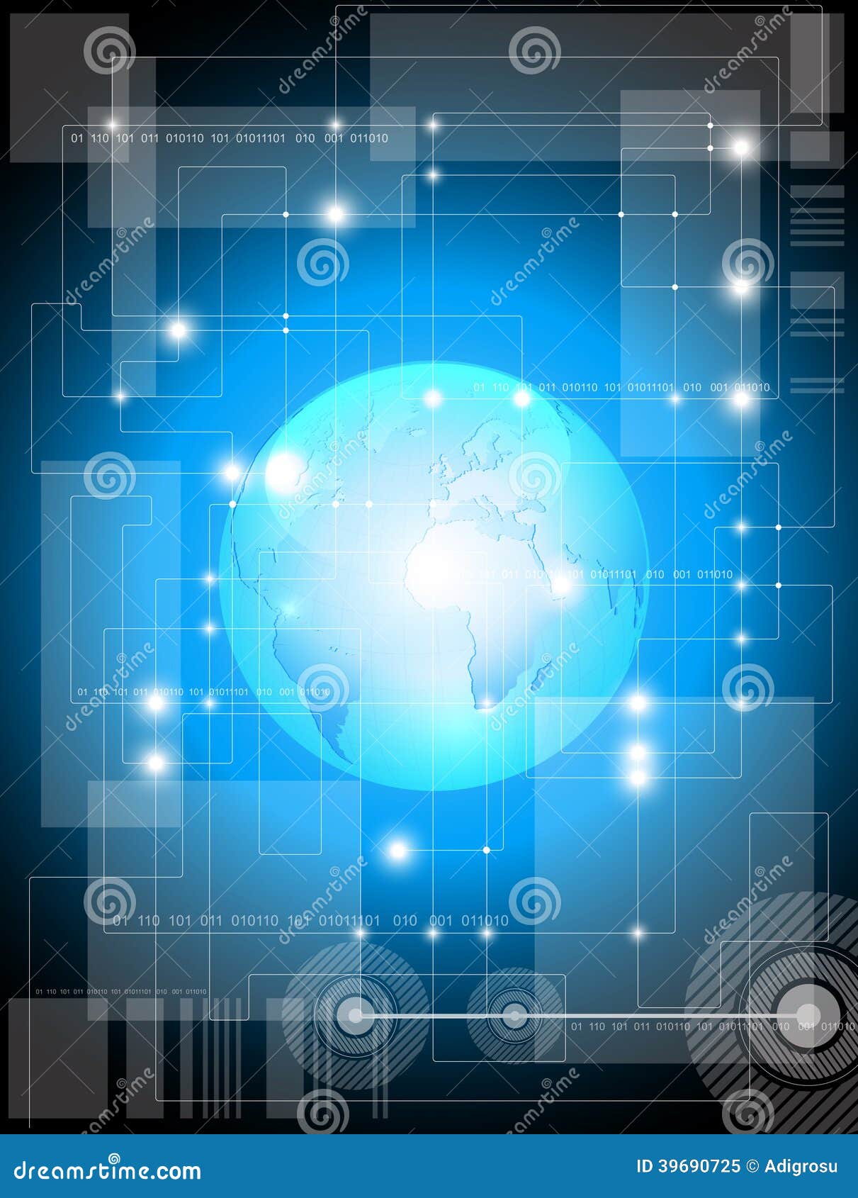 Blue technology background stock illustration. Illustration of backdrop ...