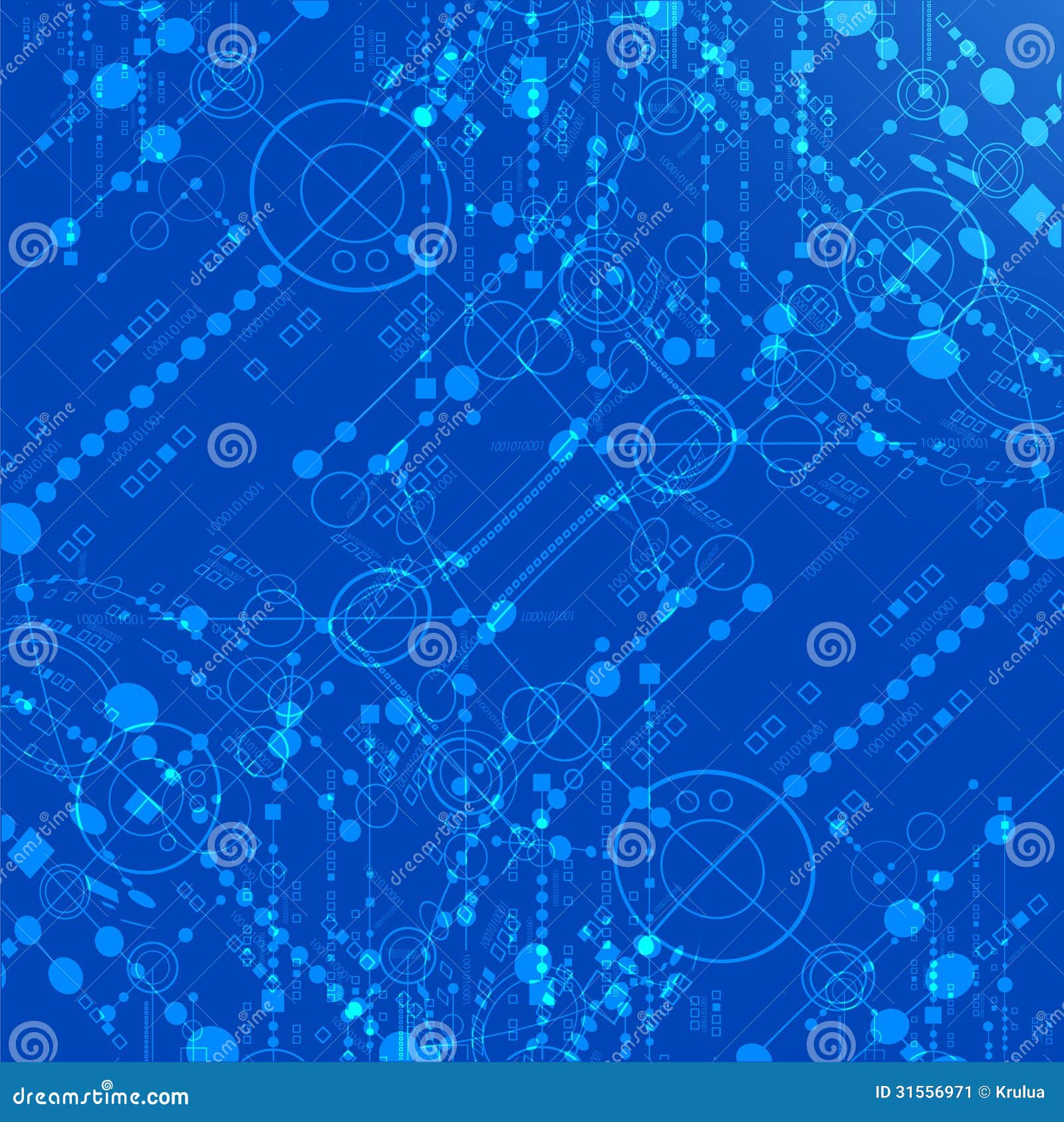 Blue Technology Background. Stock Vector - Illustration of device ...