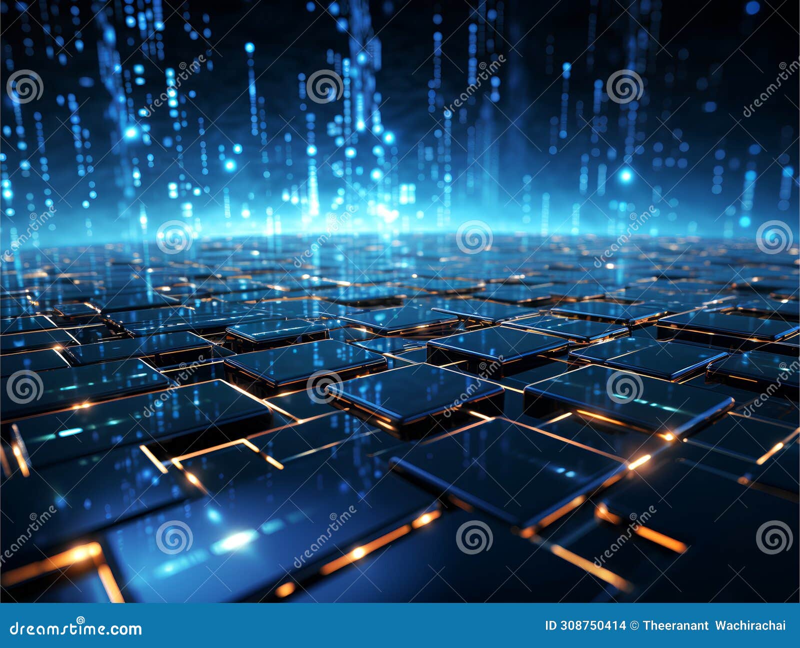 Blue Technology Background Technology Light Concept - 1 Stock ...