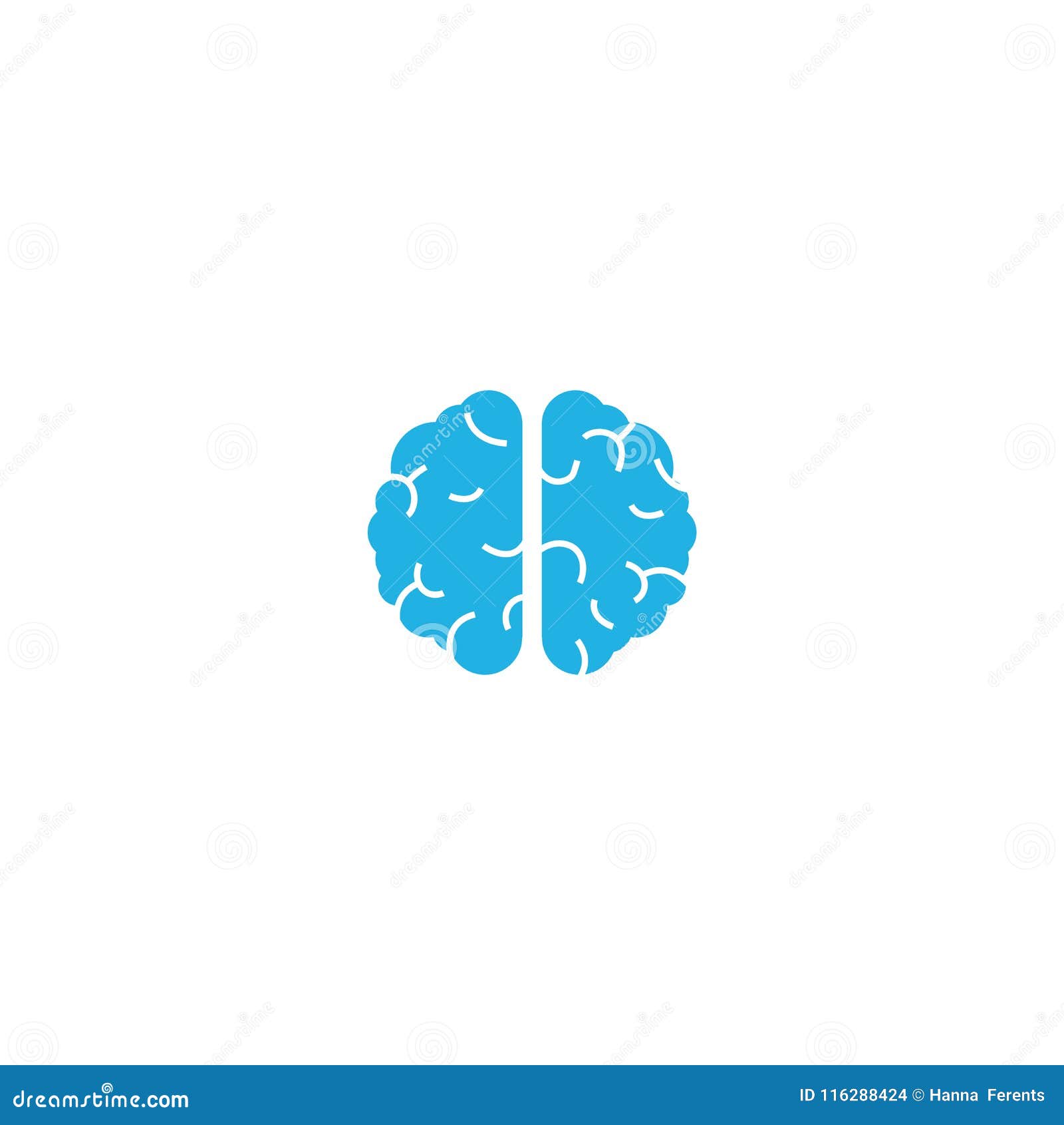 Blue Technology Brain Creative Logo. Logotype Concept Stock Vector ...