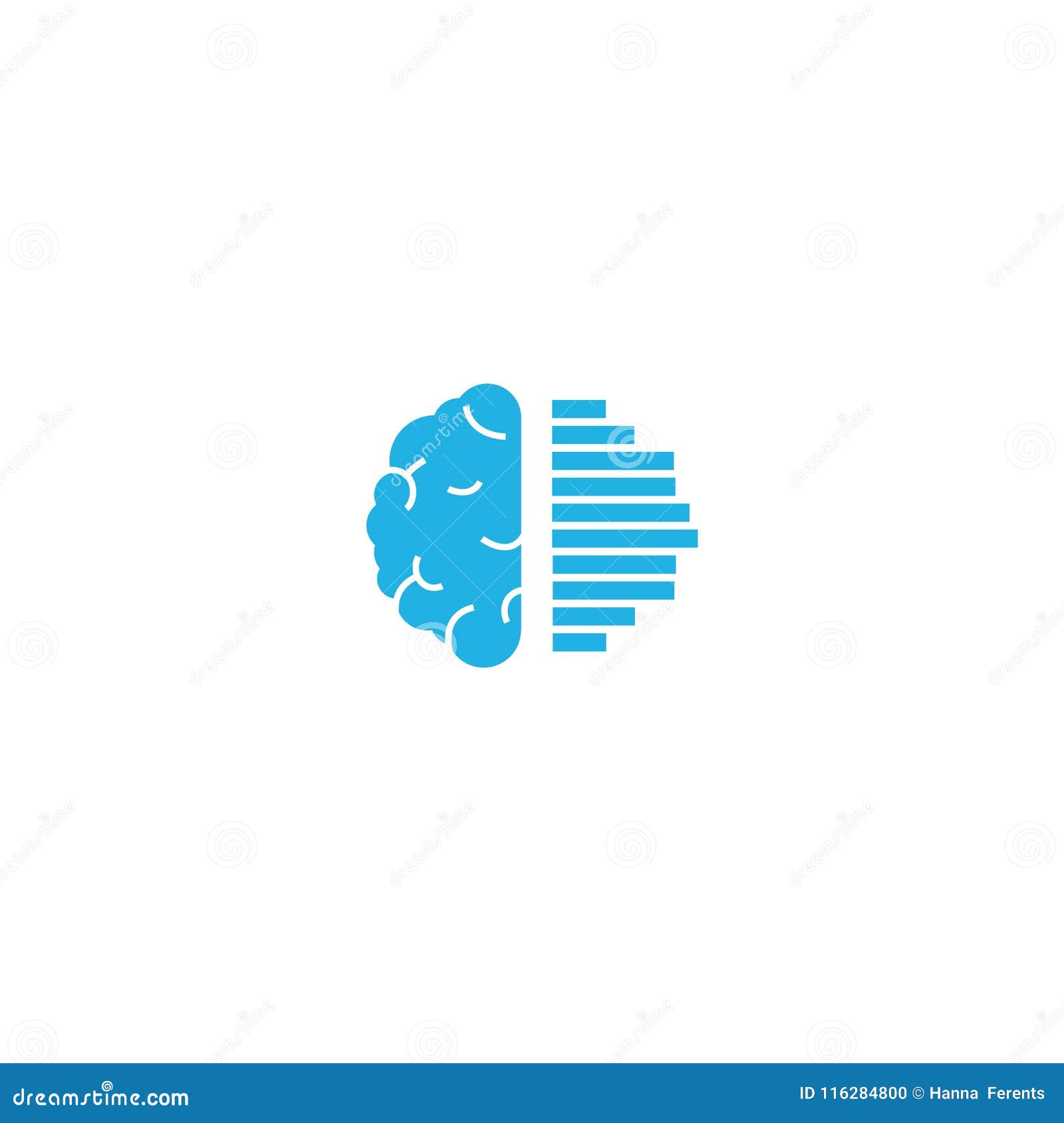 Blue Technology Brain Creative Logo. Logotype Concept Stock Vector ...