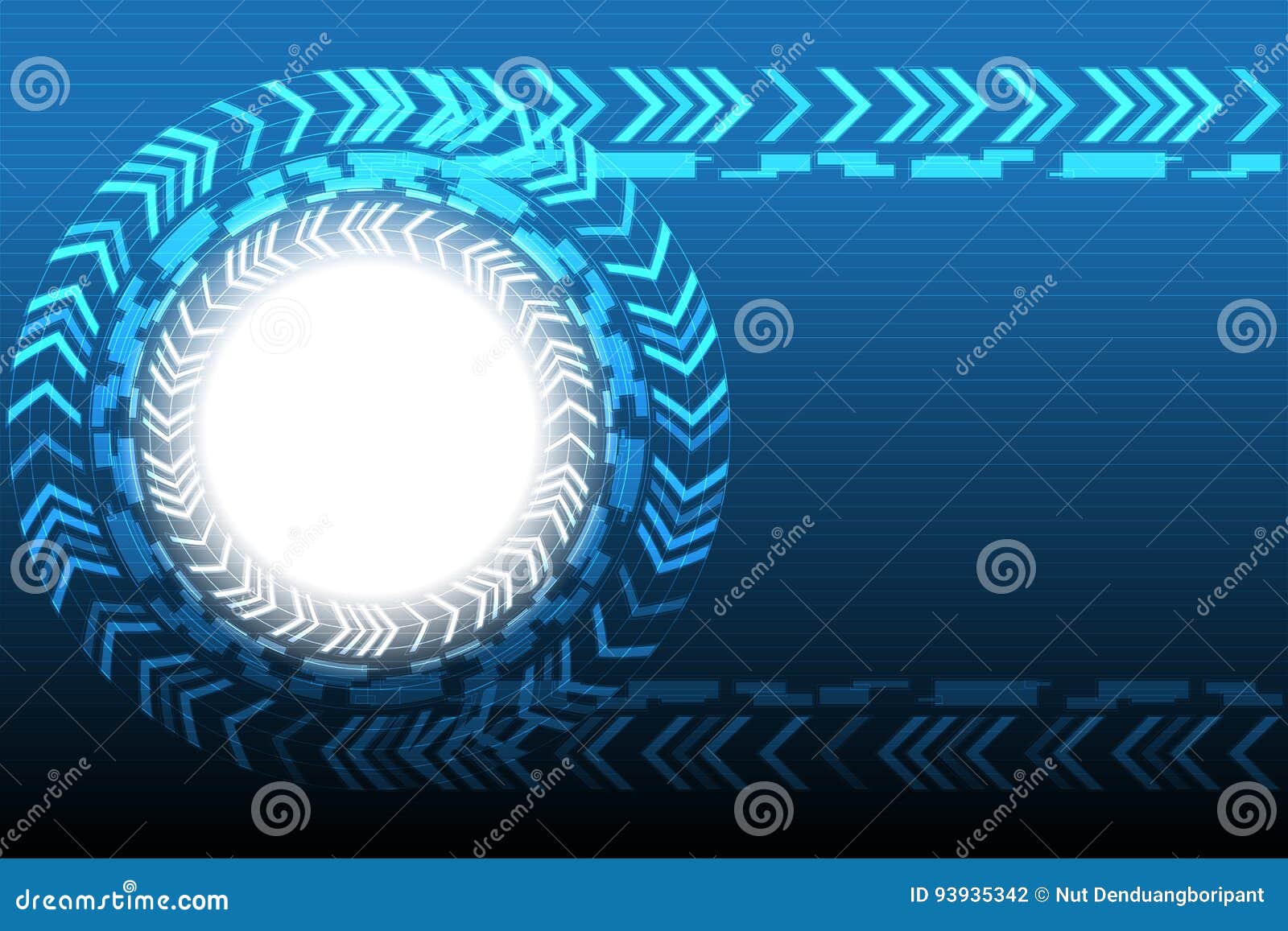 Blue Technology Circle Arrow Background Stock Vector - Illustration of ...