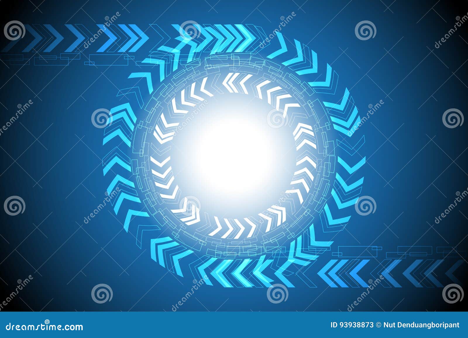 Blue Technology Circle Arrow Background Stock Vector - Illustration of ...