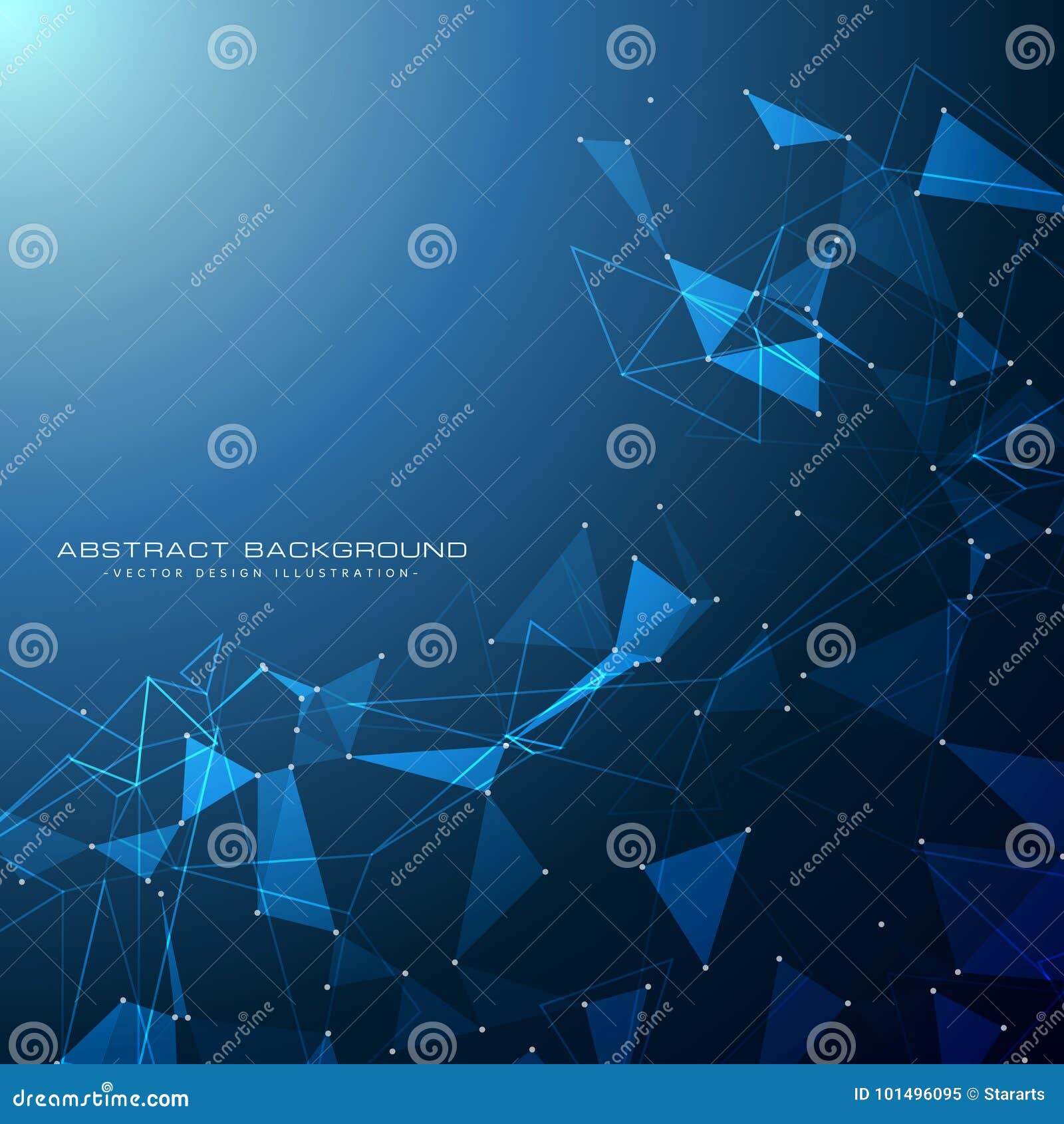 Blue Technology Digital Background with Triangle Shapes Stock Vector ...