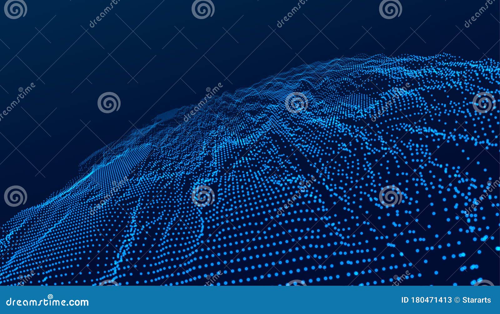 Blue Technology Digital Landscape Futuristic Background Design Stock ...