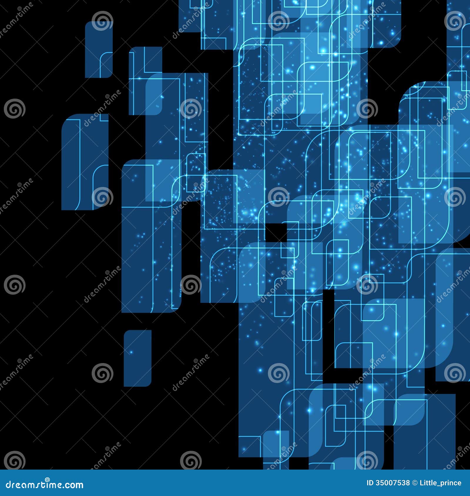 Blue and Black Technology Abstract Background Stock Vector ...