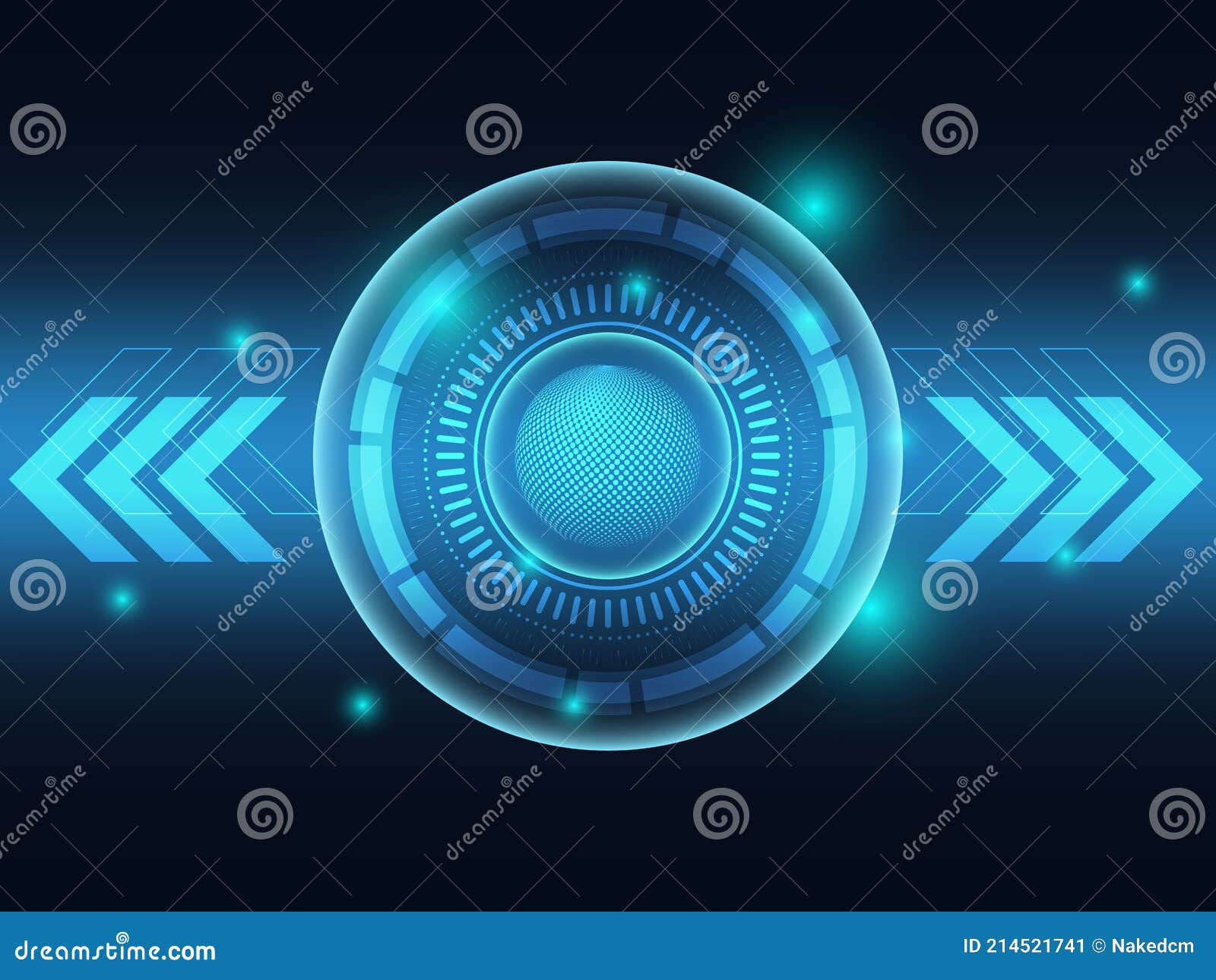 Blue Technology Futuristic Background Stock Vector - Illustration of ...