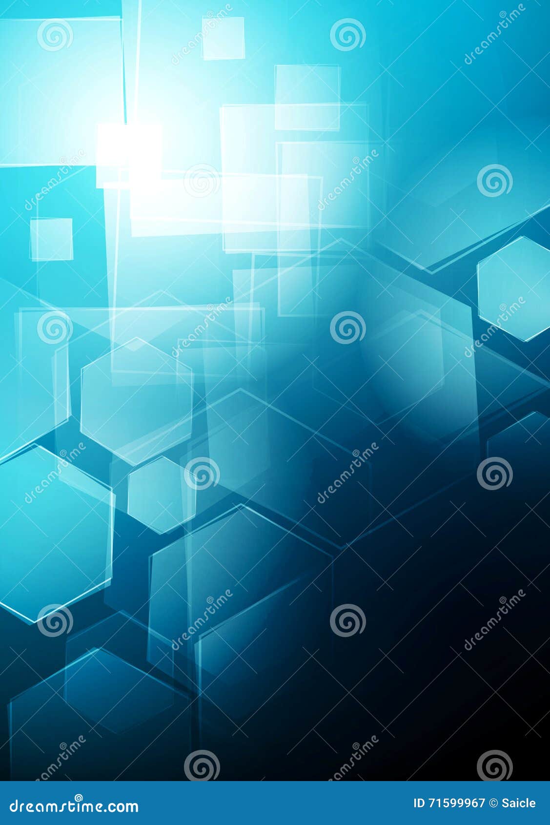 Blue Technology Geometric Background Stock Vector - Illustration of ...