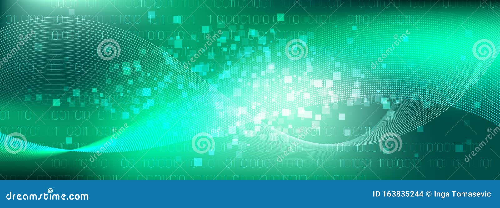 Blue Technology Illustration. Big Data Concept Stock Vector ...