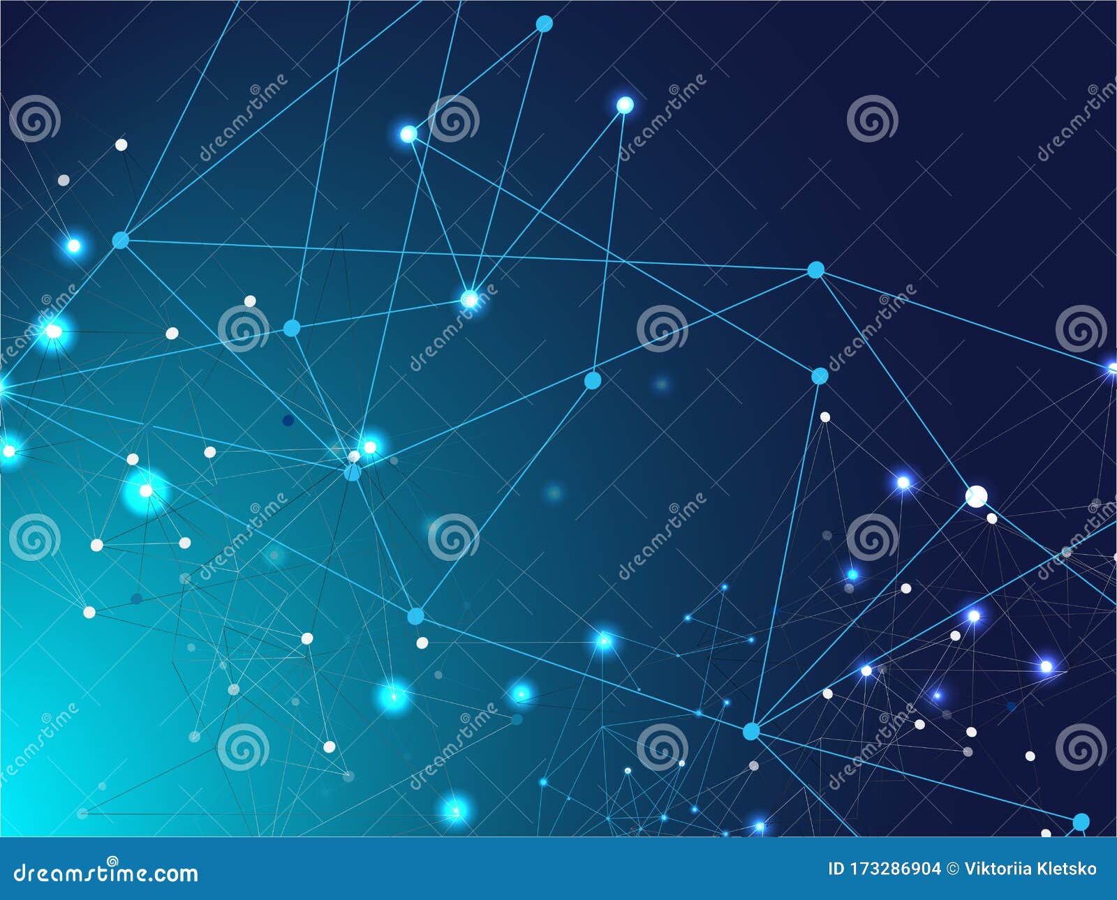 Blue Technology Space, Internet Cyberspace Data Stock Vector ...