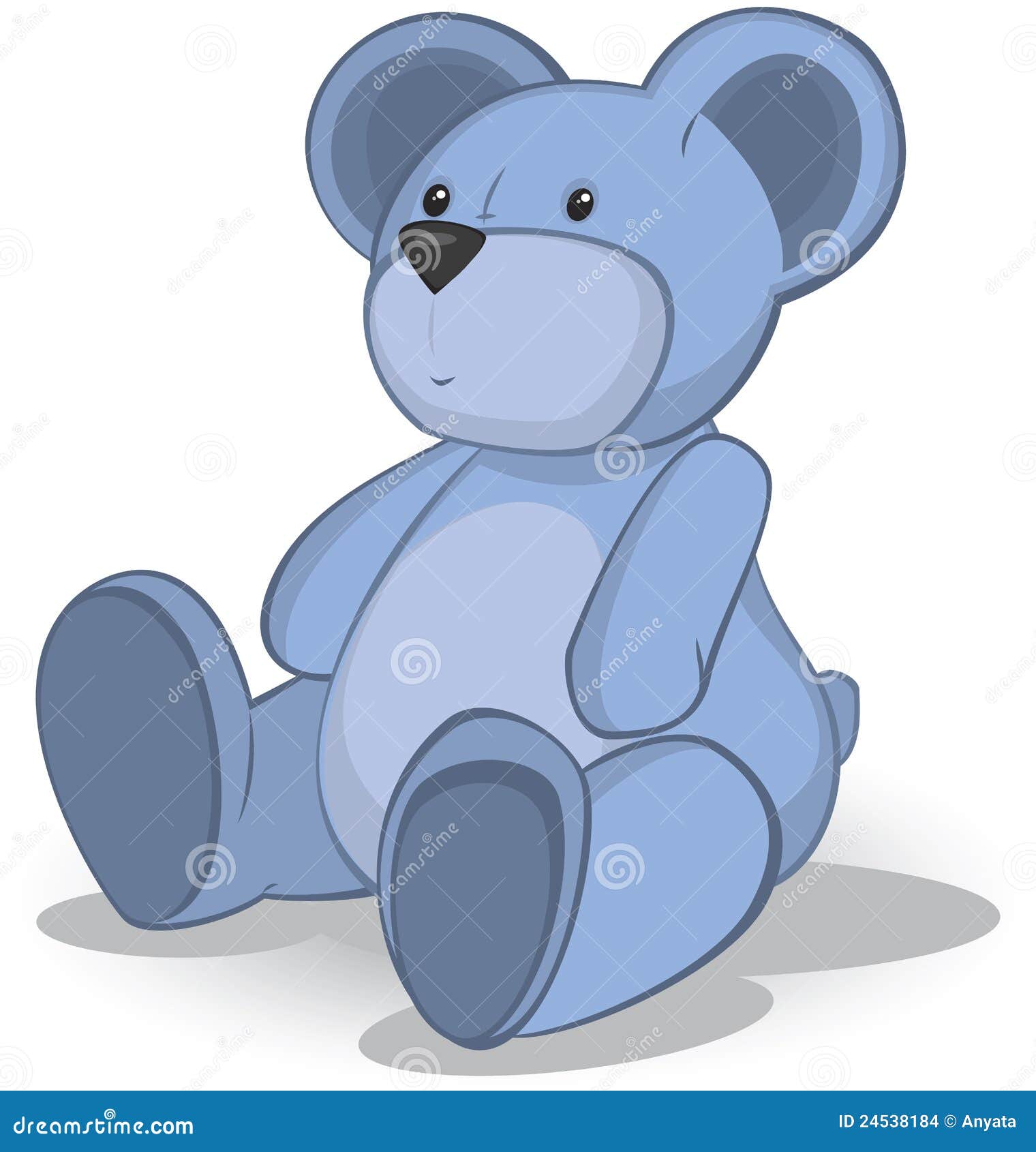 Blue Teddy Bear Vector Illustration | CartoonDealer.com #24538184
