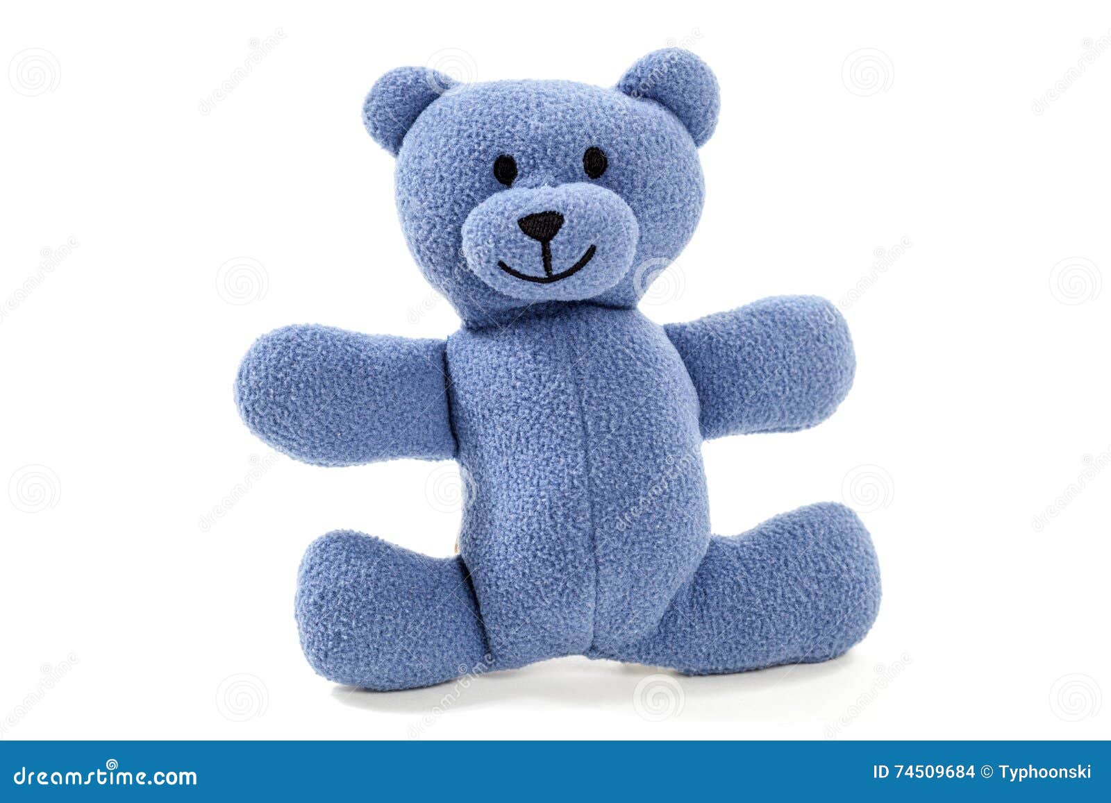 Blue Teddy Bear stock photo. Image of doll, object, blue - 74509684