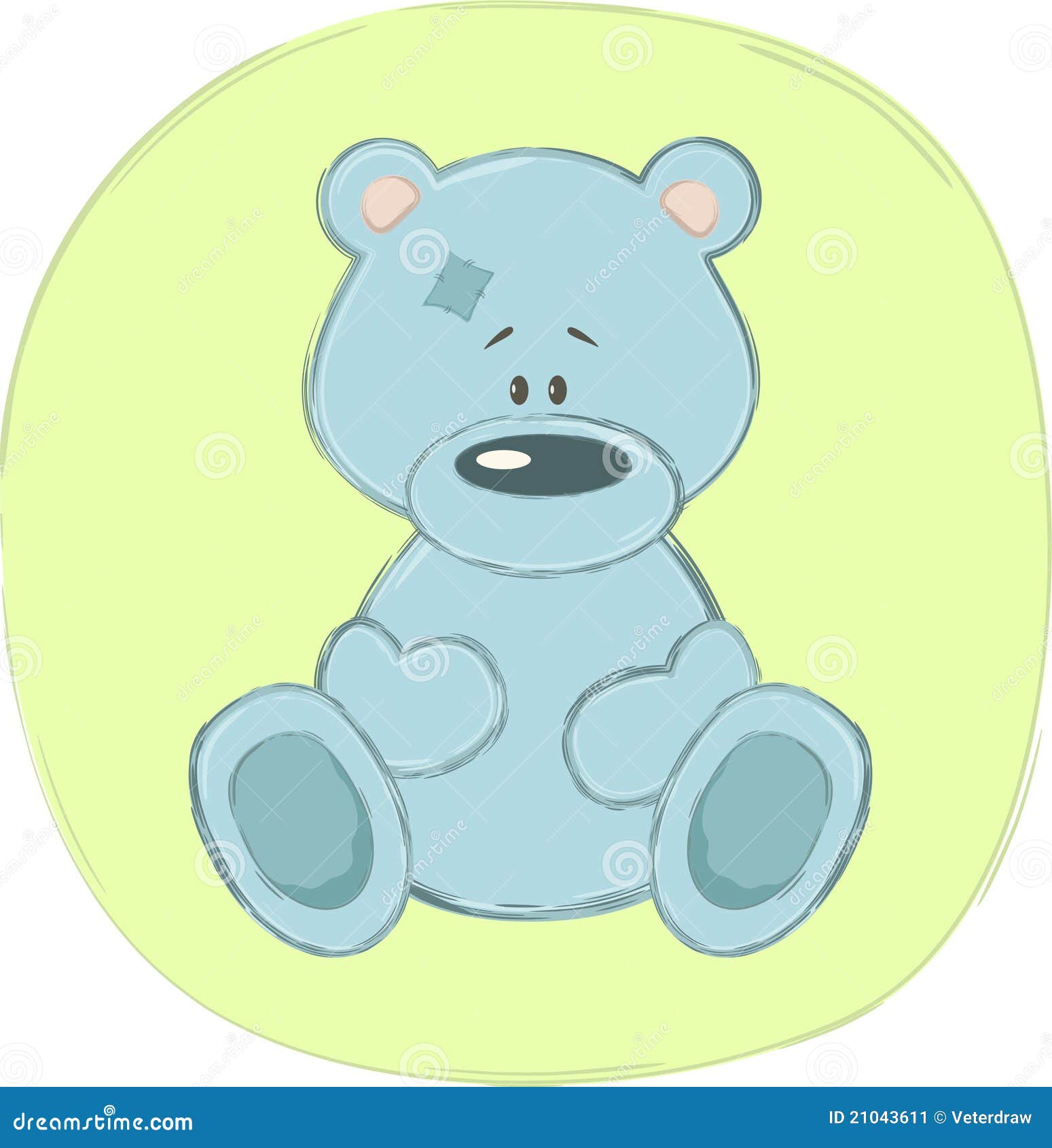 Blue Teddy Bear Vector Illustration | CartoonDealer.com #24538184