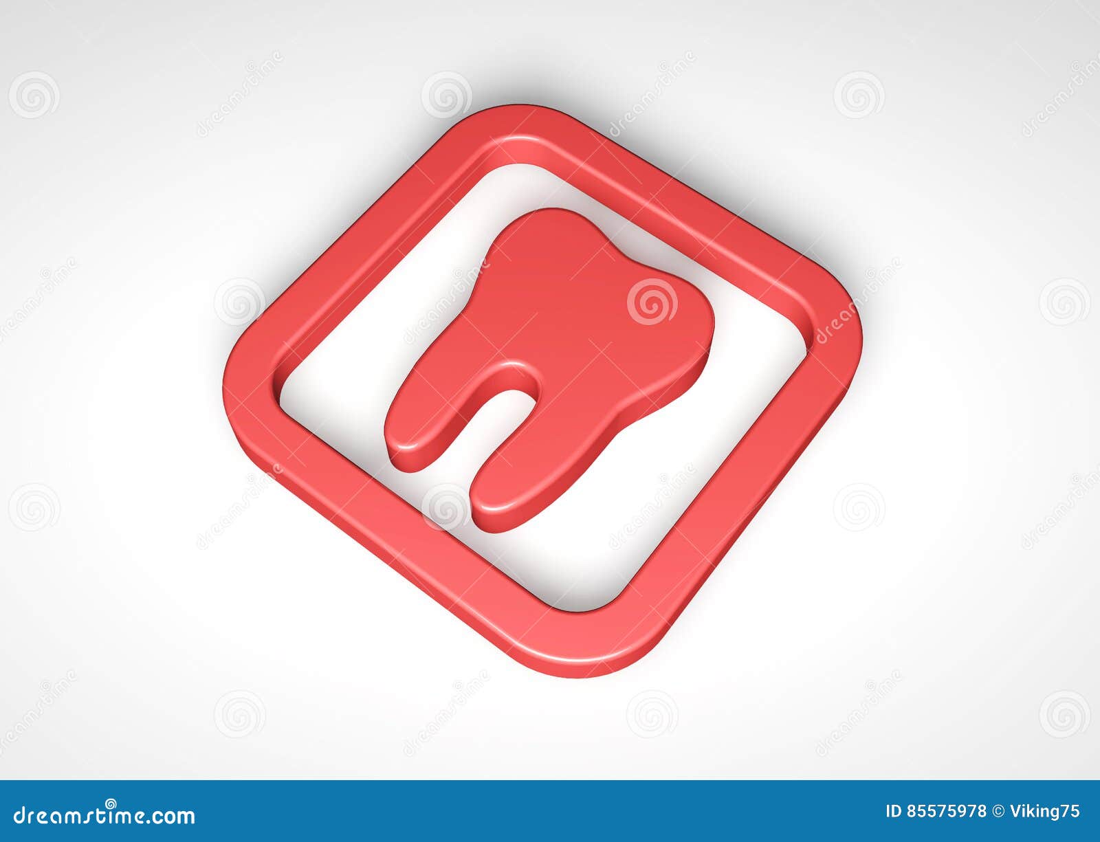 Blue Teeth Icon Isolated on White Background Stock Illustration ...