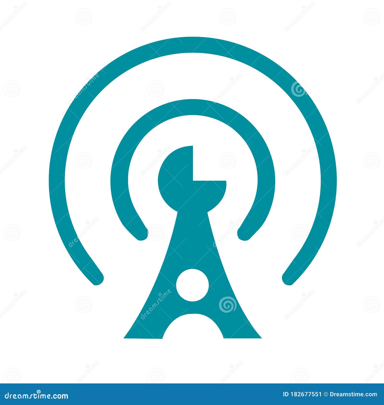 Blue Telecommunications on White Background Stock Image - Image of ...