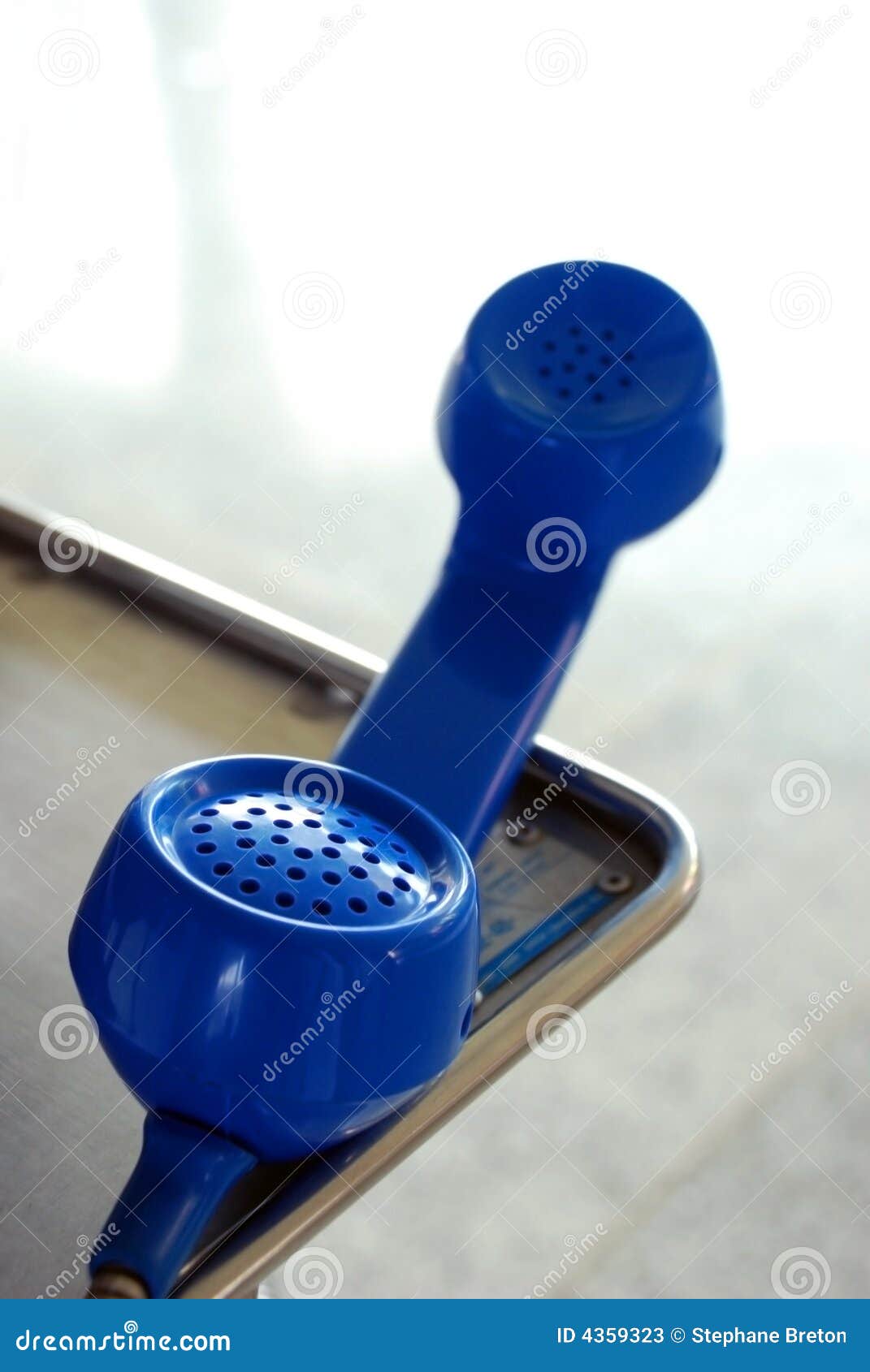 Blue telephone stock image. Image of cord, dialling, area - 4359323
