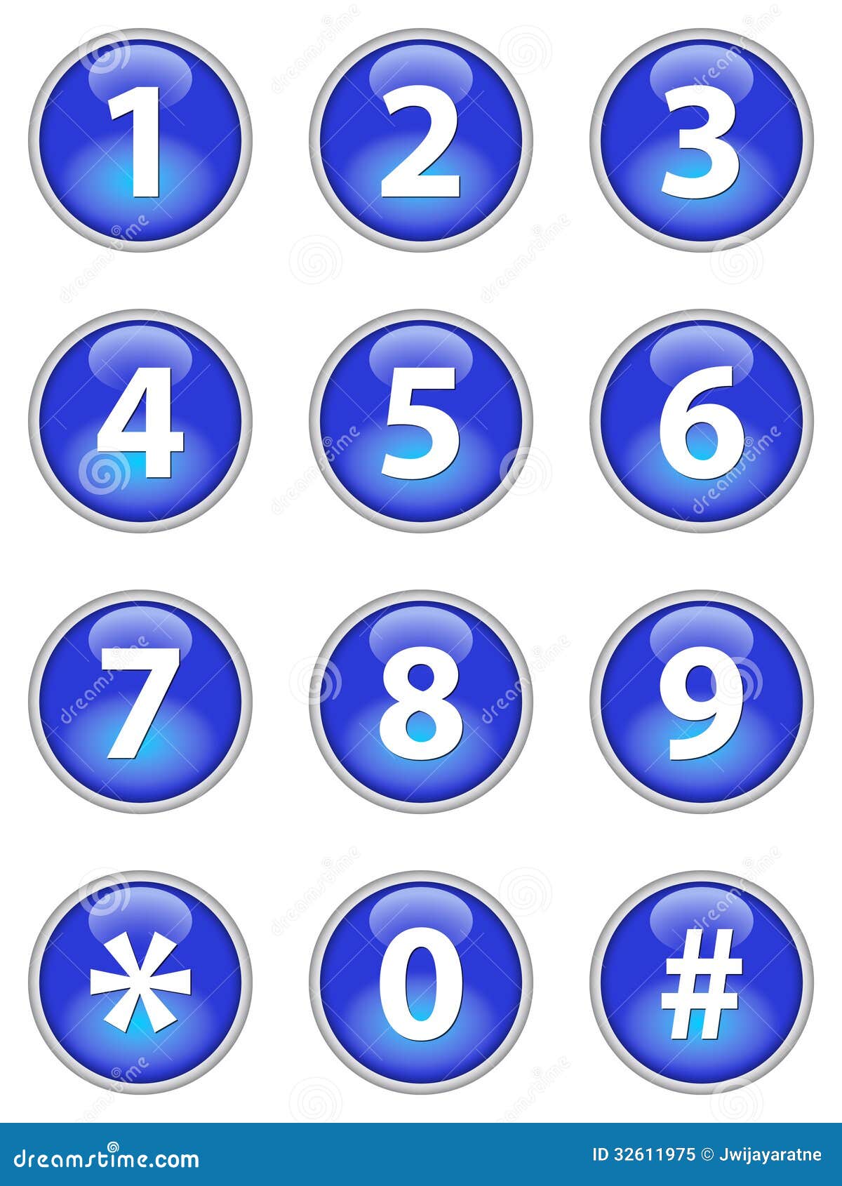 Blue telephone buttons stock vector. Illustration of text - 32611975