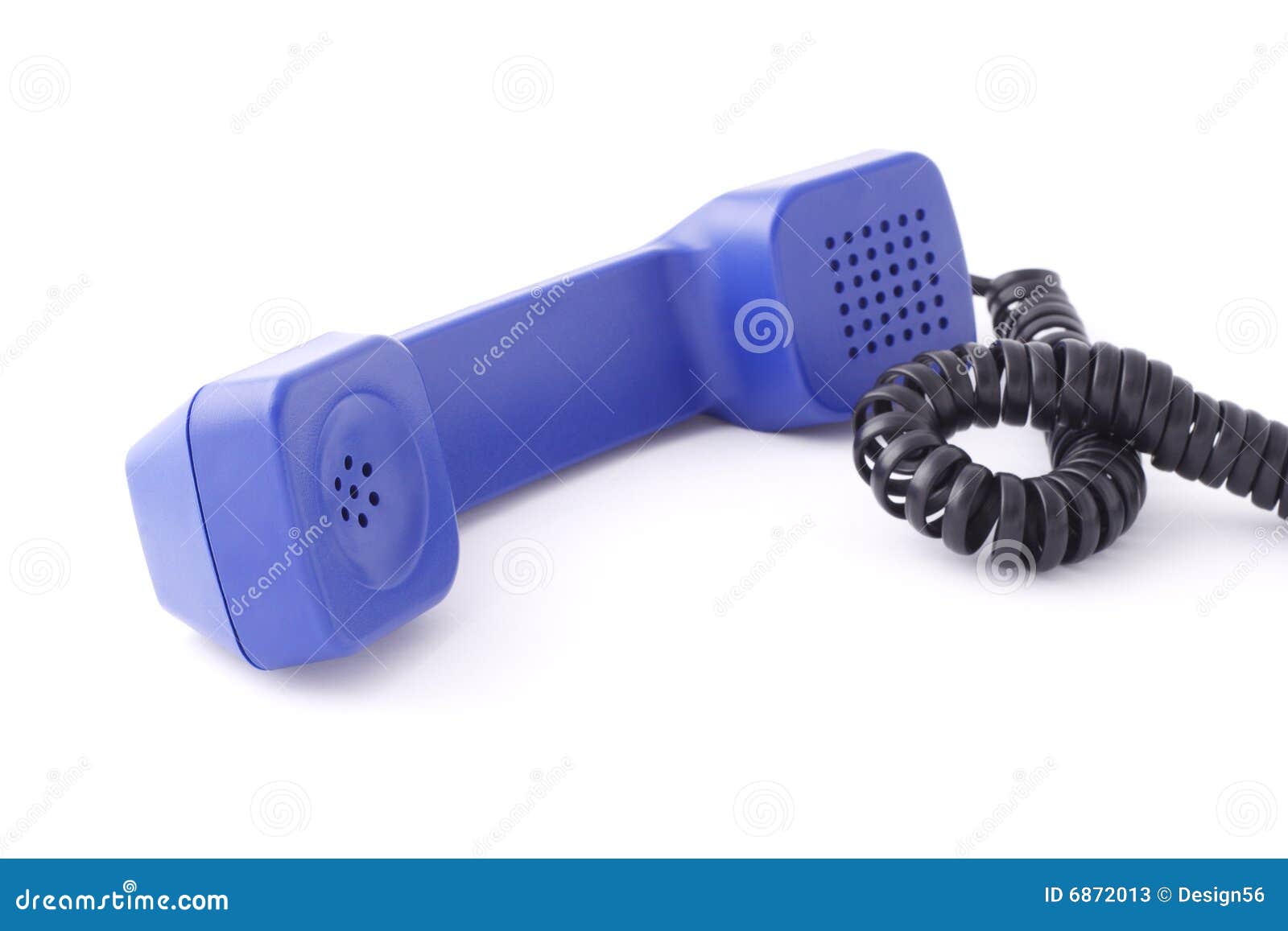 Blue telephone hand set stock image. Image of cutout, handset - 6872013