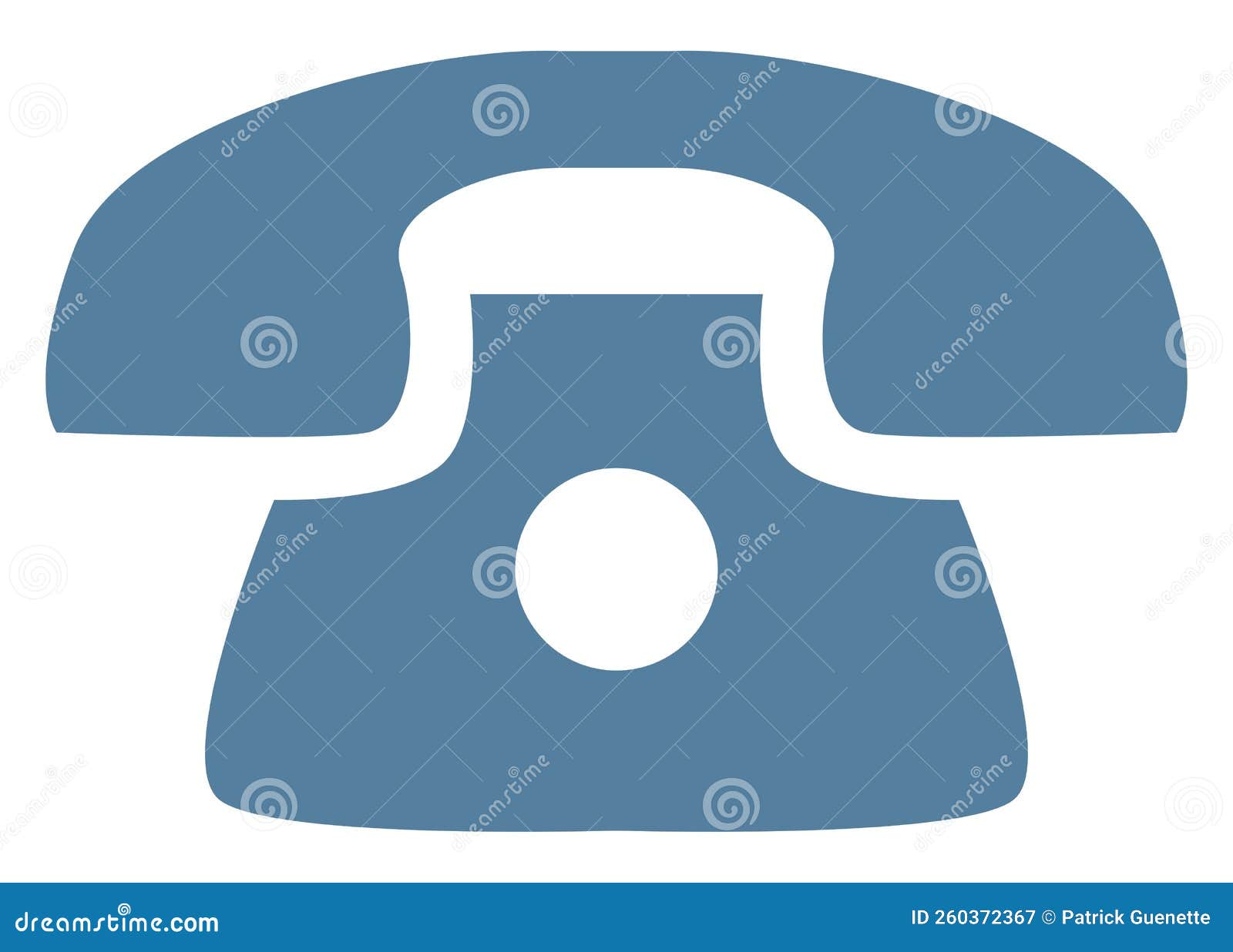 Blue telephone, icon stock vector. Illustration of speech - 260372367