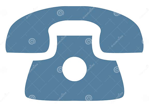 Blue telephone, icon stock vector. Illustration of speech - 260372367