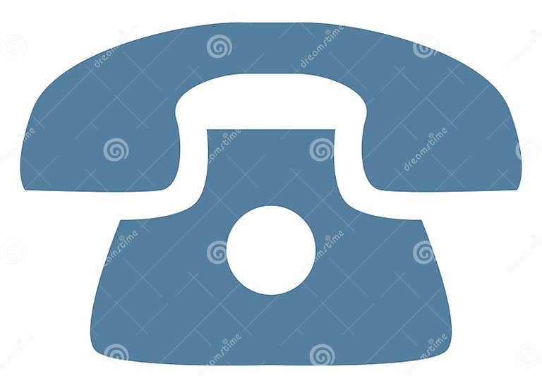 Blue telephone, icon stock vector. Illustration of speech - 260372367