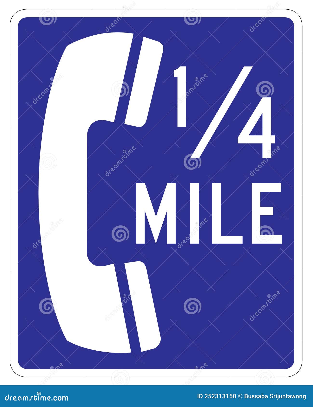 Blue Telephone Sign on White Stock Illustration - Illustration of ...