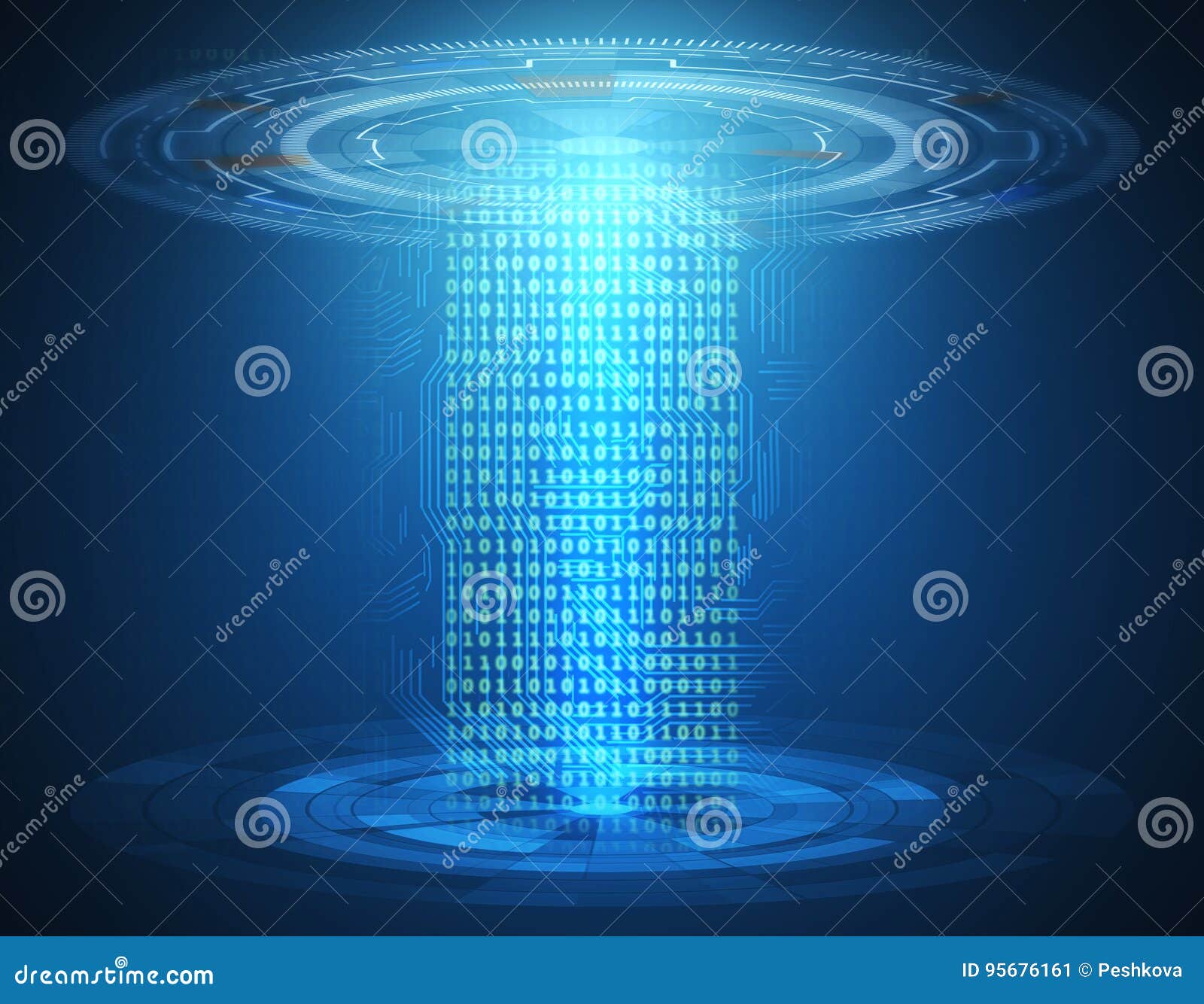 Blue teleport stock illustration. Illustration of digital - 95676161