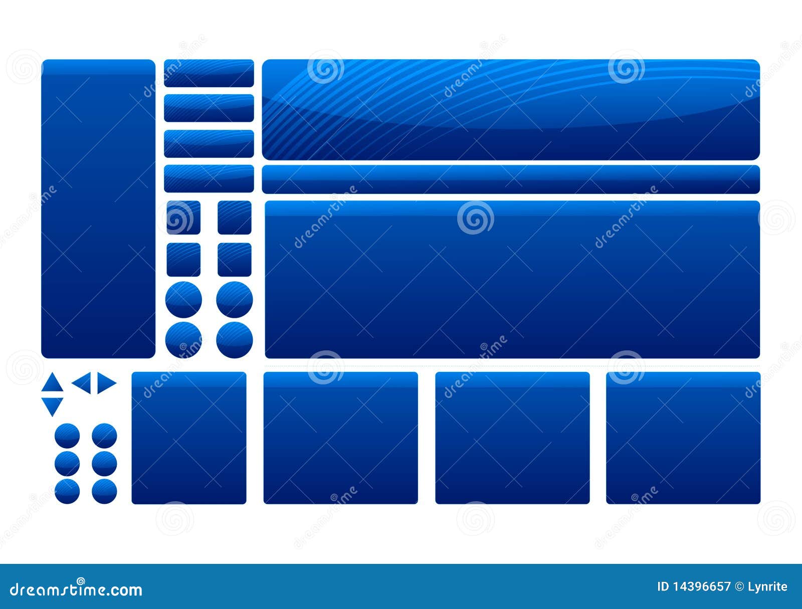 Blue Template Elements stock illustration. Illustration of isolated ...