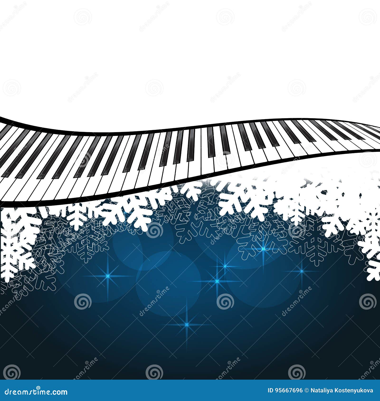 Blue template with piano stock vector. Illustration of vector - 95667696