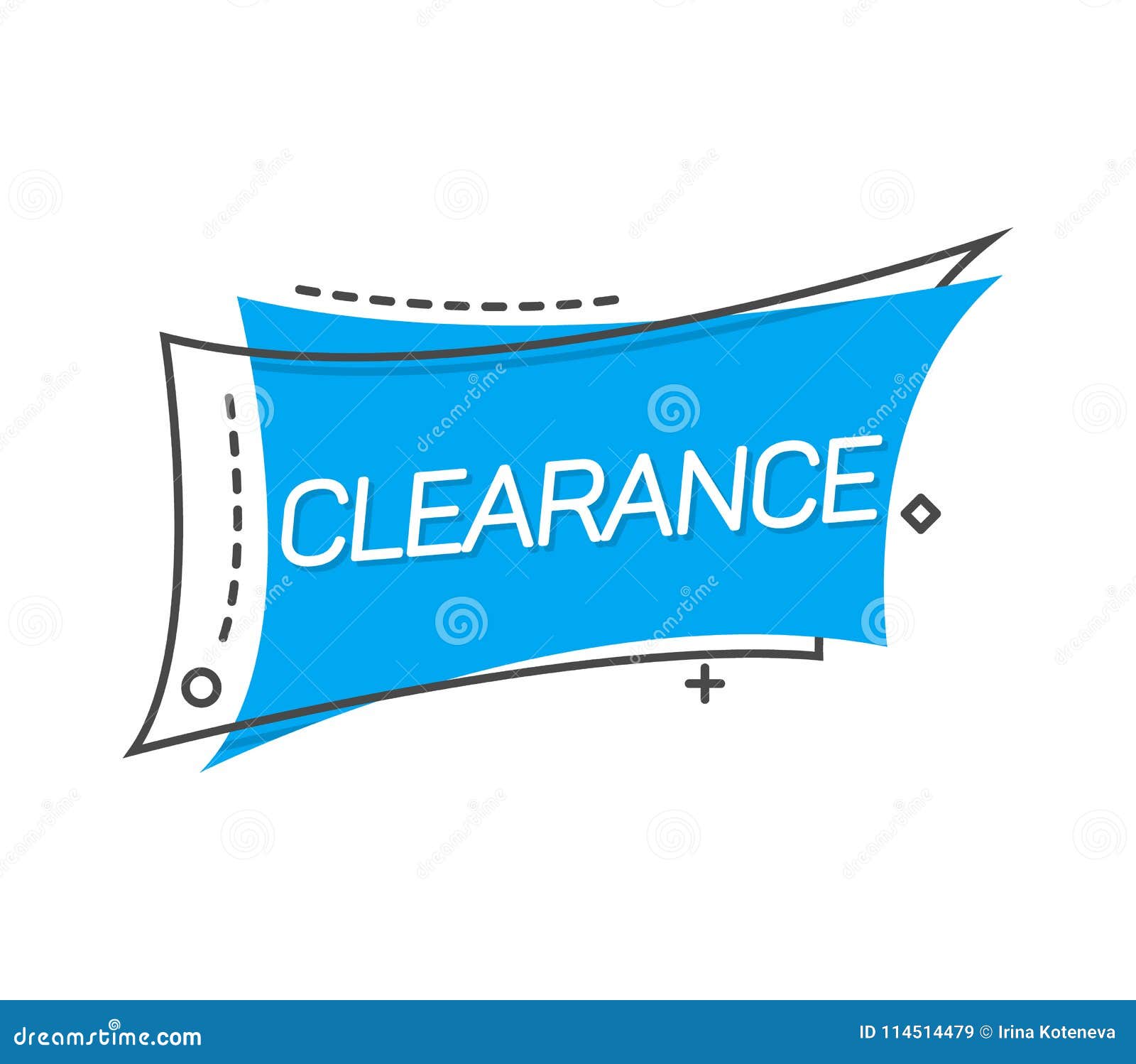 Blue Template for Store Clearance Stock Vector - Illustration of offer ...