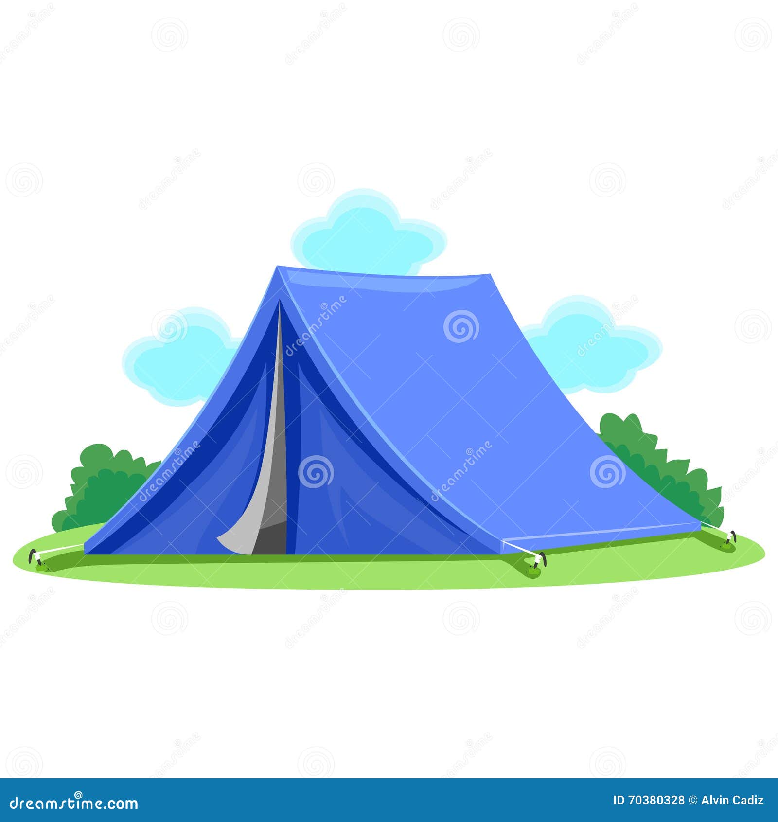 Blue Tent stock vector. Illustration of site, canopy - 70380328