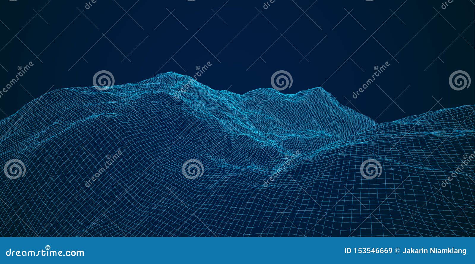 Blue Terrain stock vector. Illustration of blue, land - 153546669