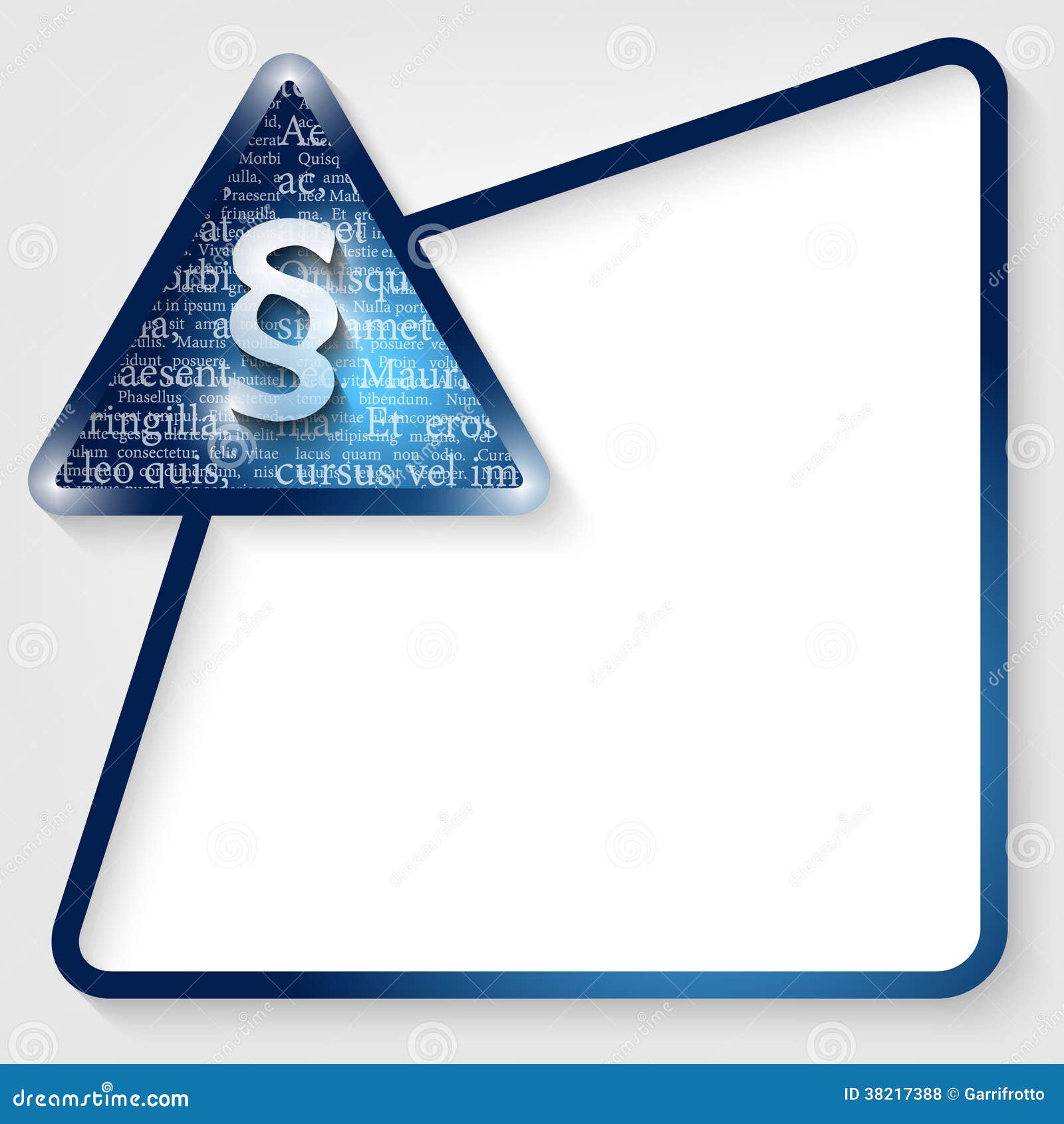 Blue text box stock illustration. Illustration of modern - 38217388