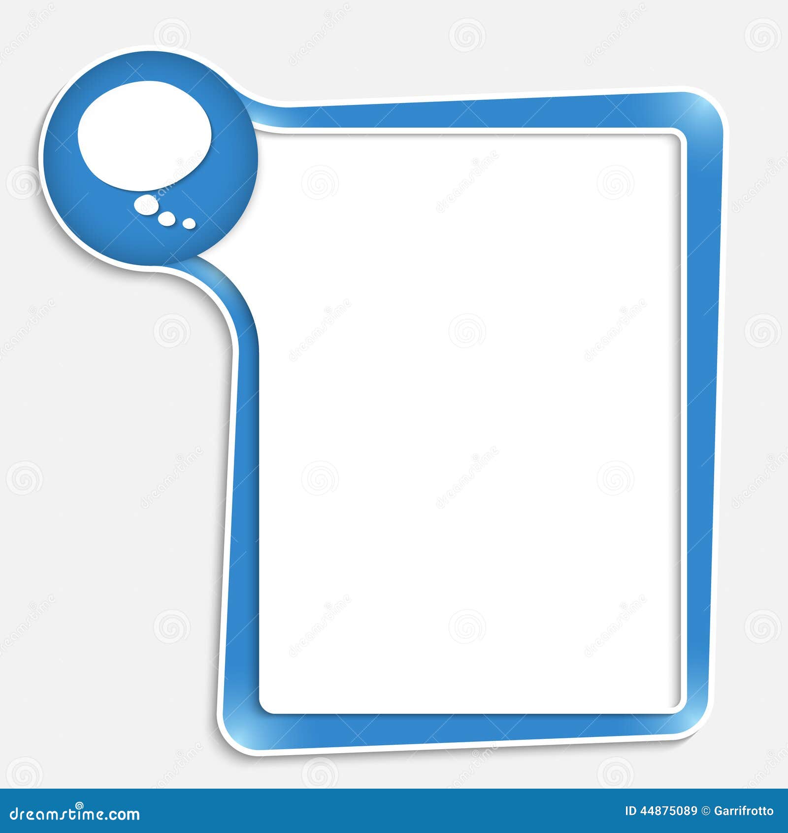 Blue text box stock vector. Illustration of enter, sign - 44875089