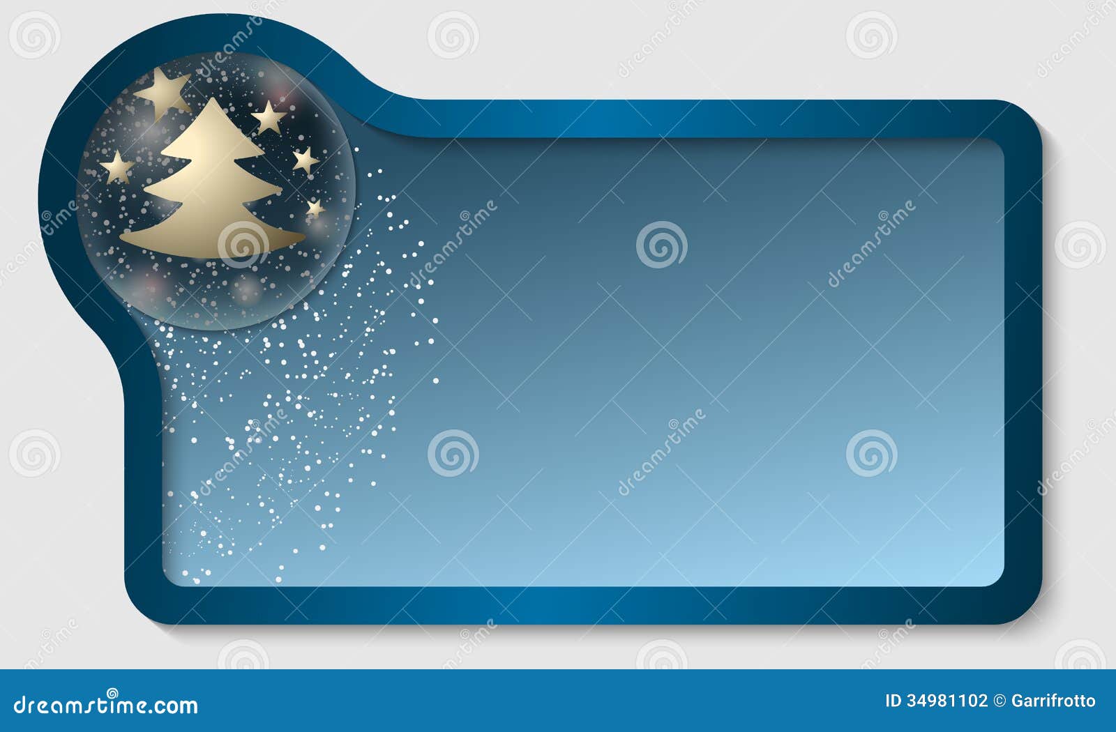 Blue text box stock vector. Illustration of corner, christmas - 34981102