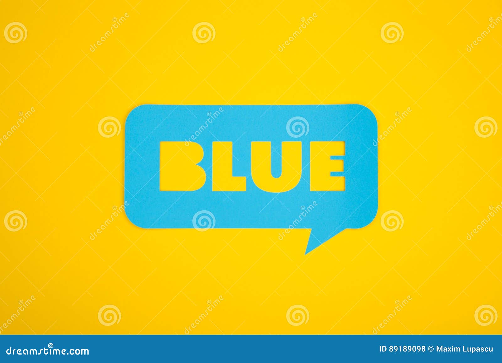 The blue text card stock photo. Image of minimalistic - 89189098