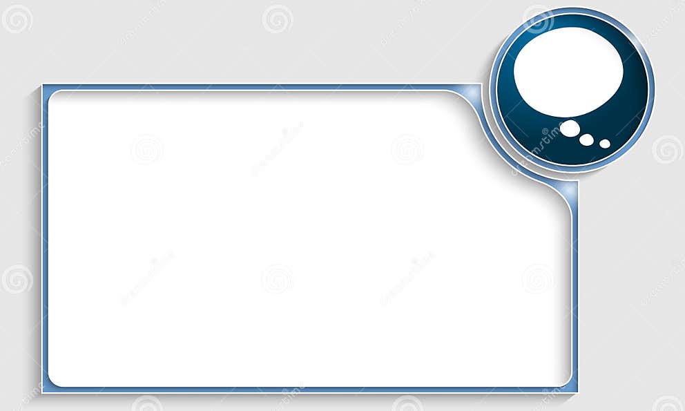 Blue text frame stock vector. Illustration of speech - 35268653