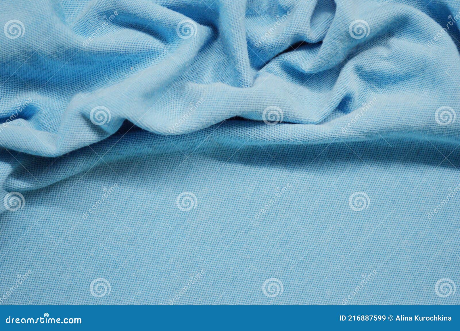 Blue Textile Pattern As a Background. Blue Material Texture on Fabric ...
