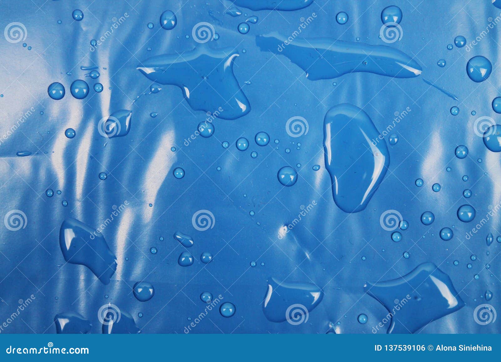 Blue Texture of Plastic Latex with Reflections and Bubbles, Similar To ...