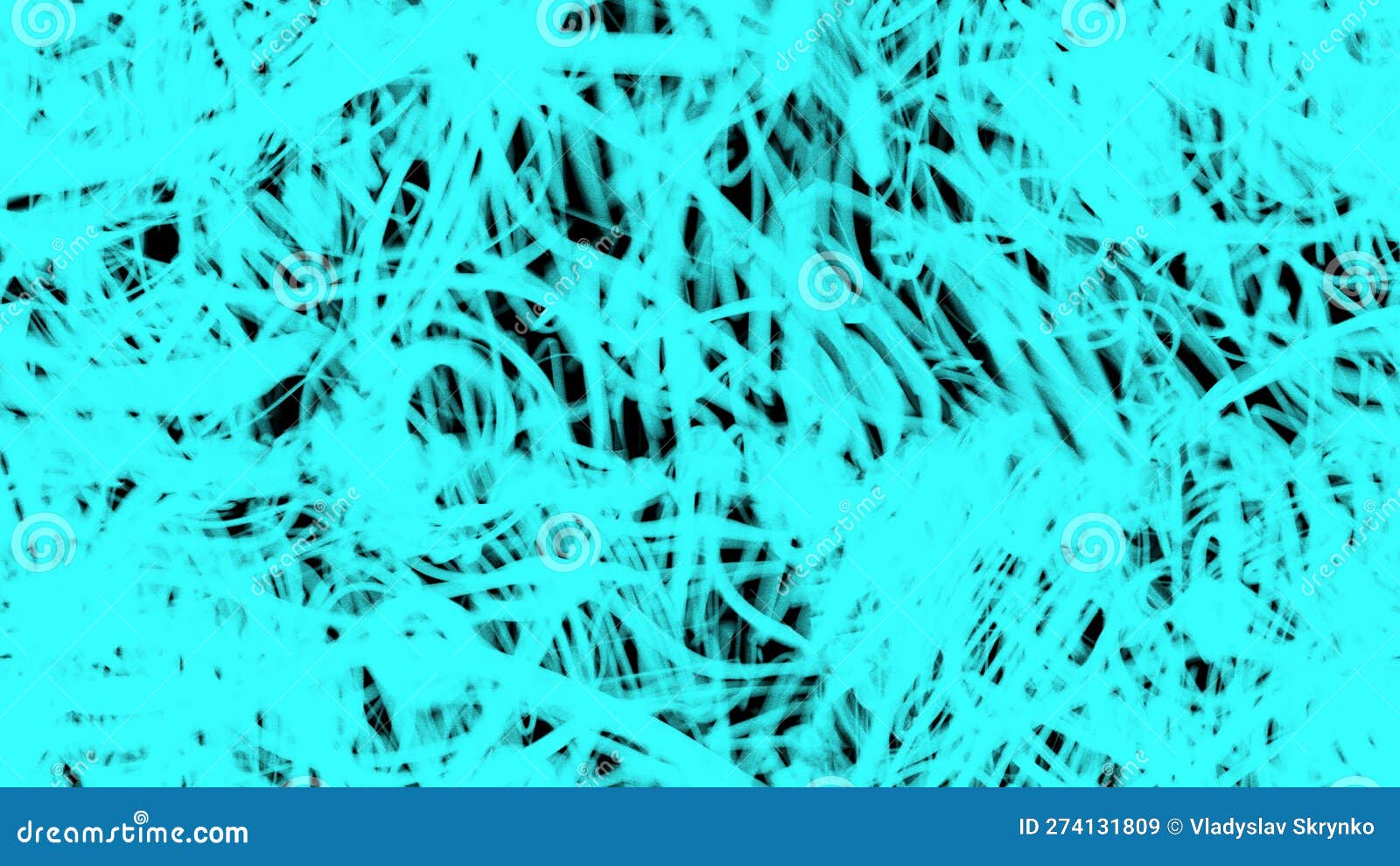 Blue Texture of Rough Sketches on a Black Background. Stock ...