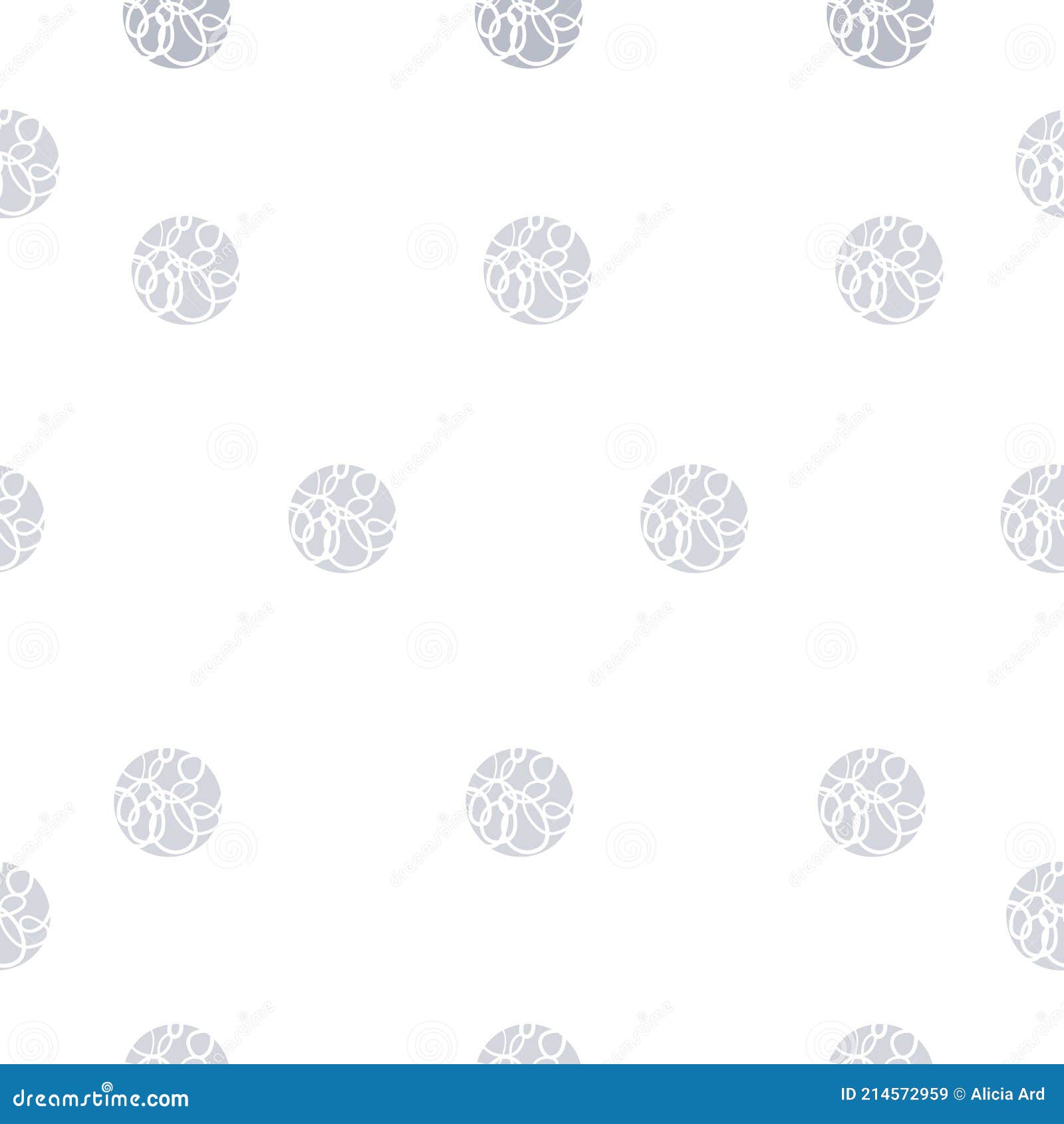 Blue Textured Dots on White Background. Circles. Seamless Scribble Dots ...