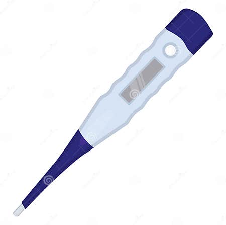 Blue thermometer, icon stock vector. Illustration of cold - 261374061