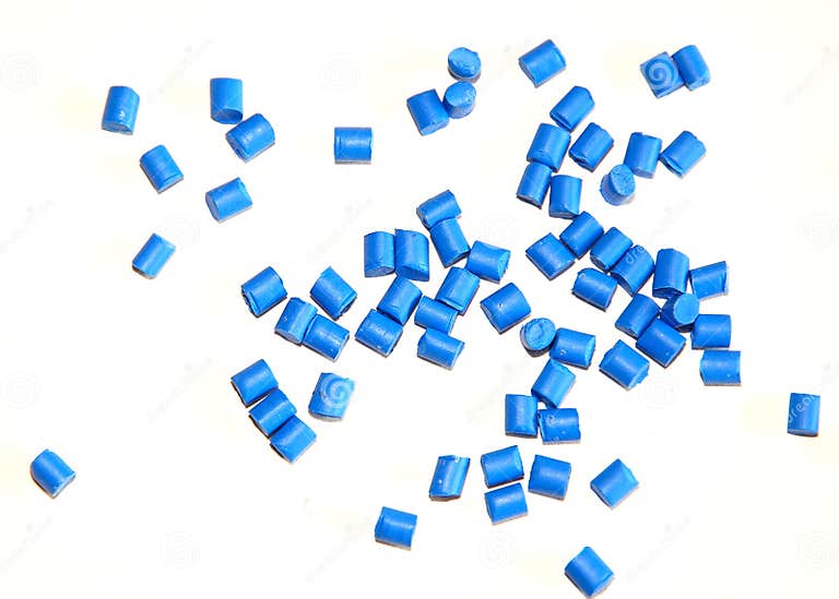 Blue thermoplastic resin stock photo. Image of granulat - 11699338