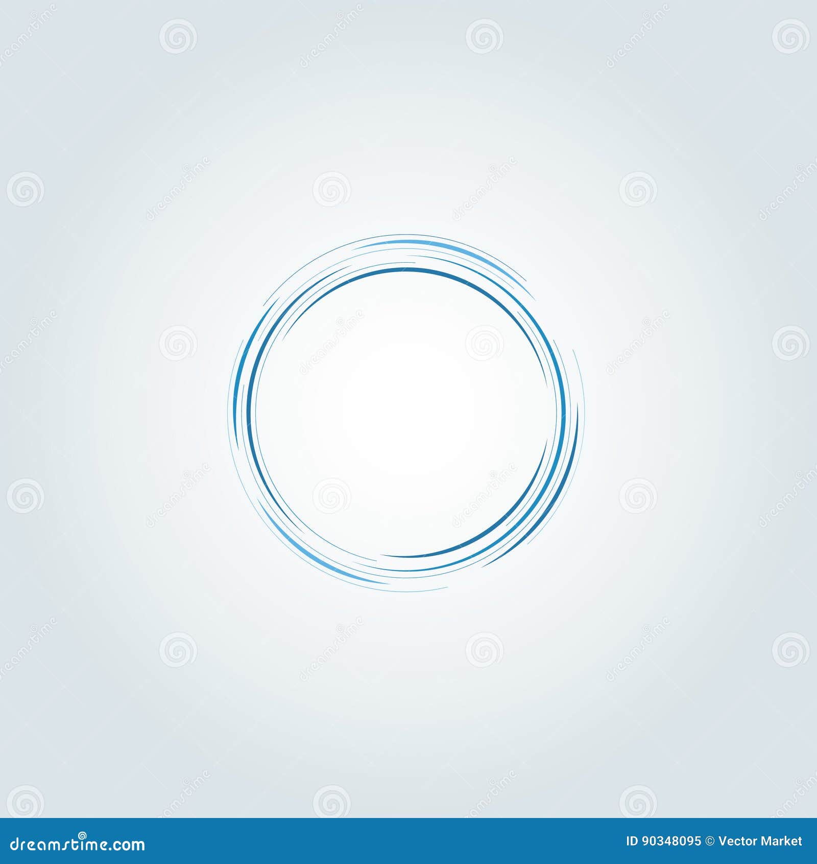Blue Thick and Thin Circles Line with Background Stock Vector ...