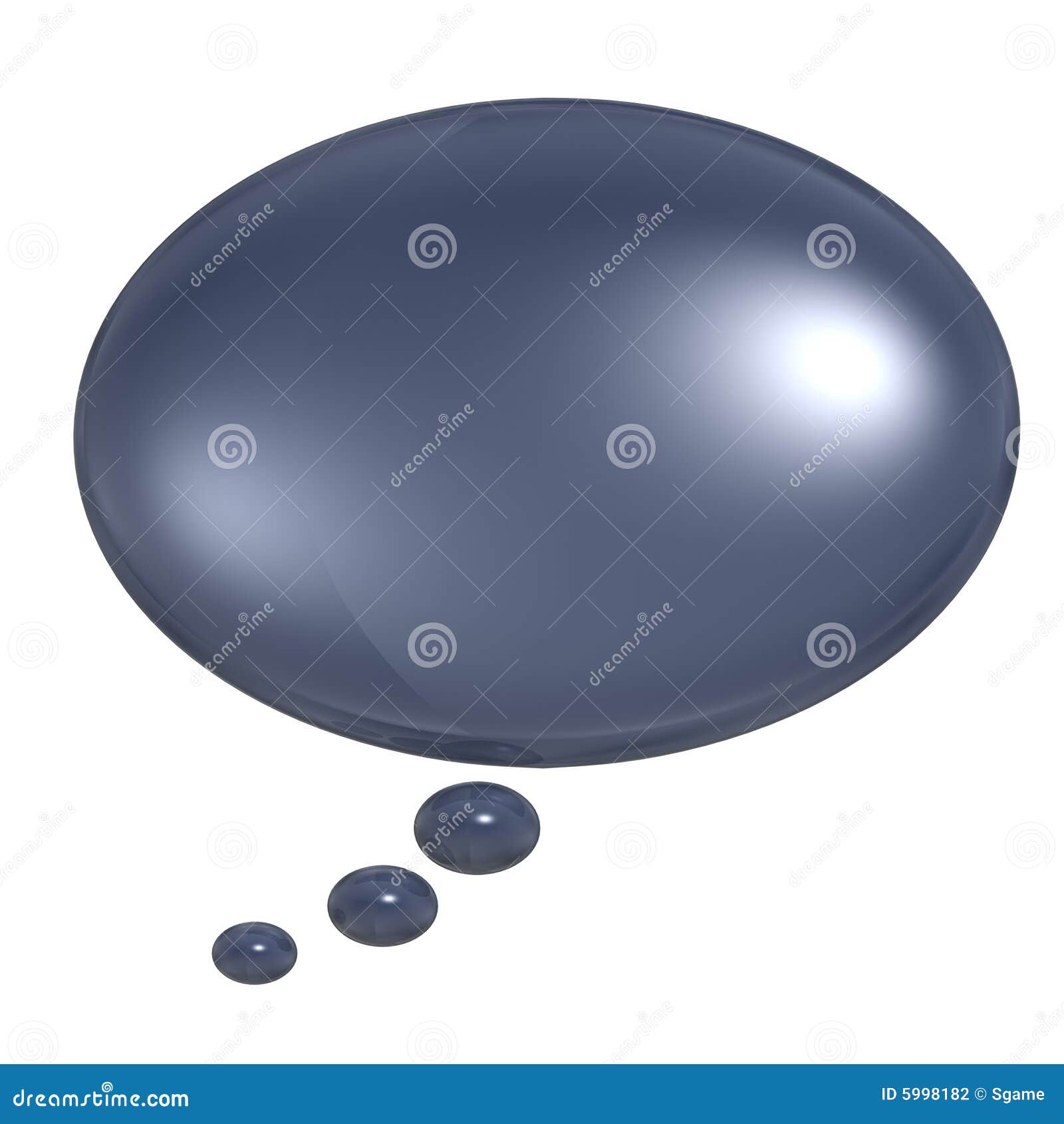 Blue thinking bubble stock illustration. Illustration of environment ...