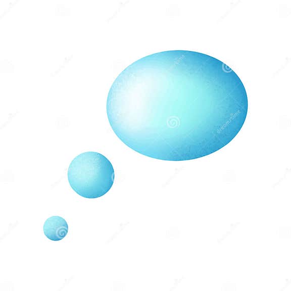 Blue Thought Bubble. Vector Illustration Stock Vector - Illustration of ...
