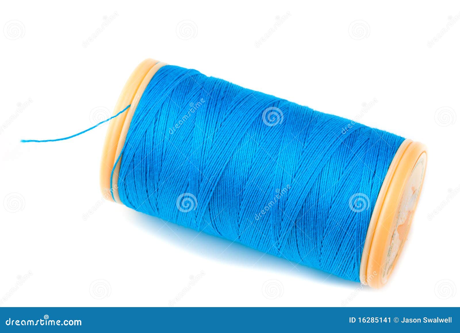 Blue Thread stock image. Image of spool, fiber, white - 16285141