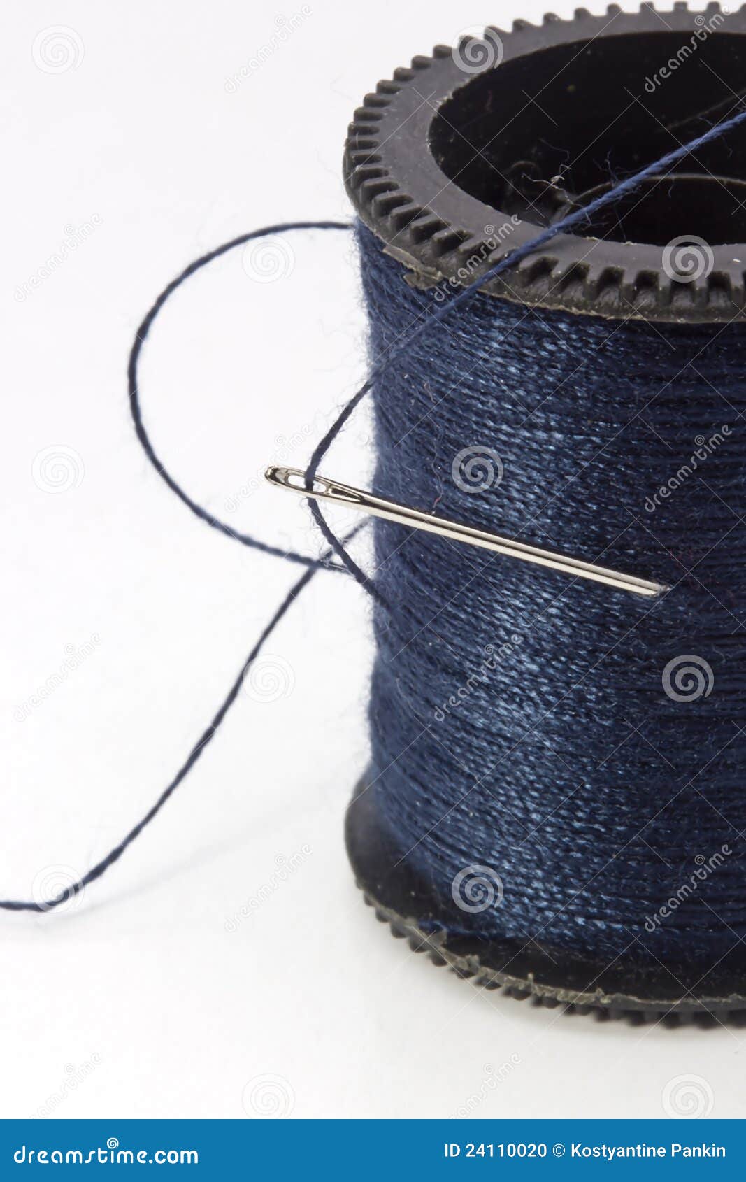 Blue Thread stock photo. Image of fabric, background - 24110020
