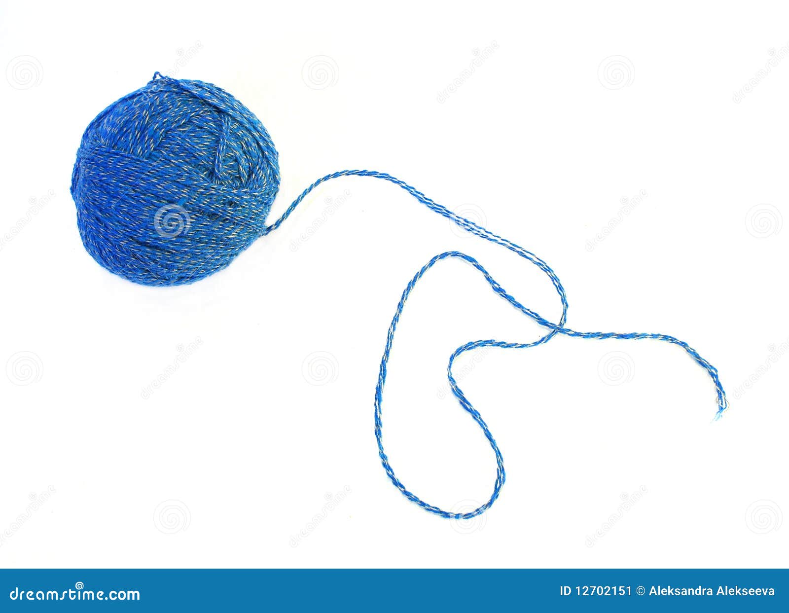 Blue thread ball isolated stock image. Image of green - 12702151