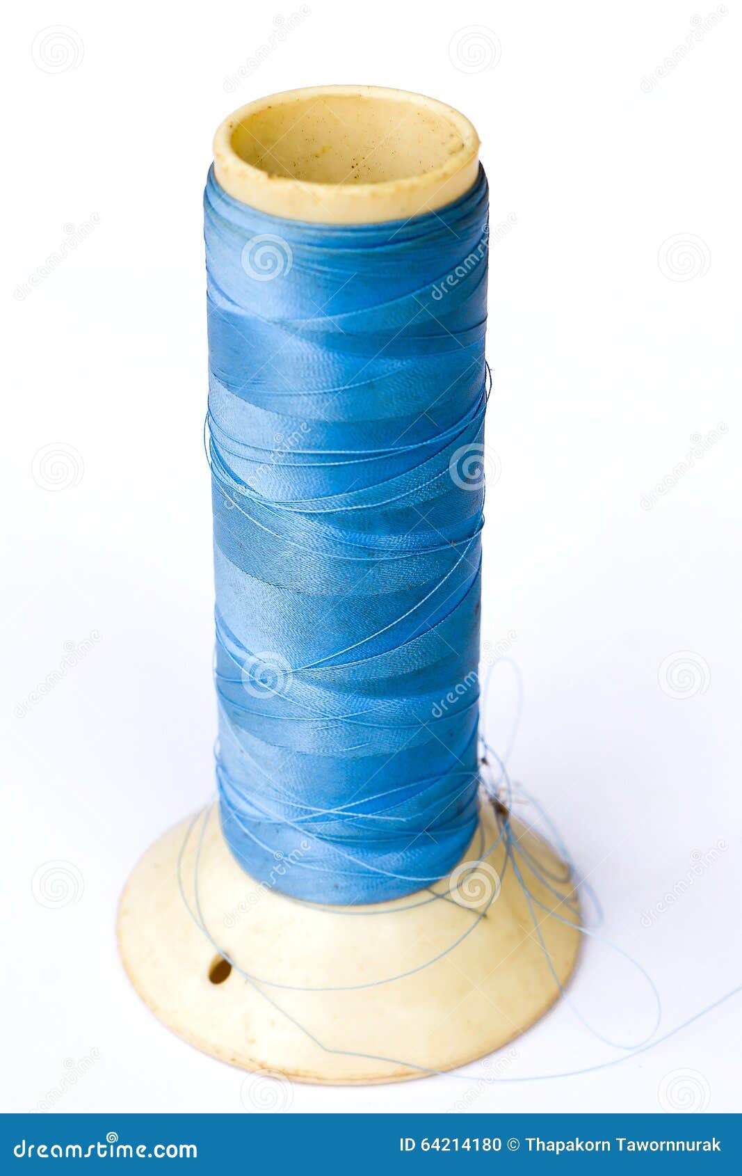 Blue thread stock photo. Image of color, antique, tool - 64214180